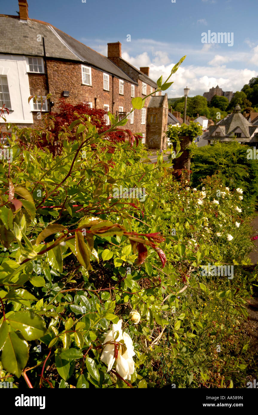 Dunster town centre Exmoor Somerset UK Stock Photo - Alamy