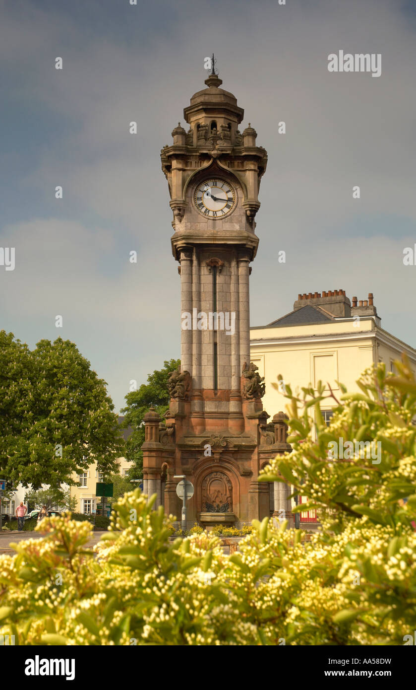 Queen Street clock tower Exeter Devon UK Stock Photo - Alamy