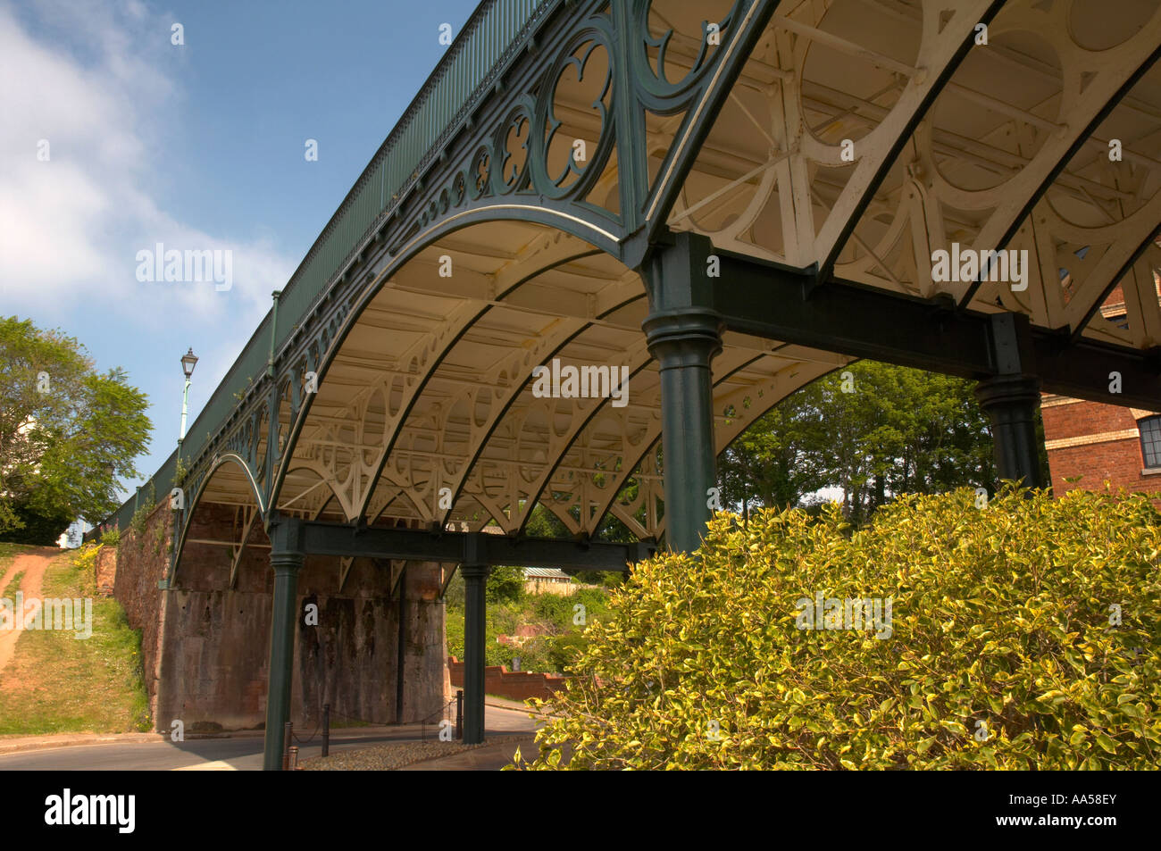 Old Iron Bridge Exeter Devon UK Stock Photo - Alamy