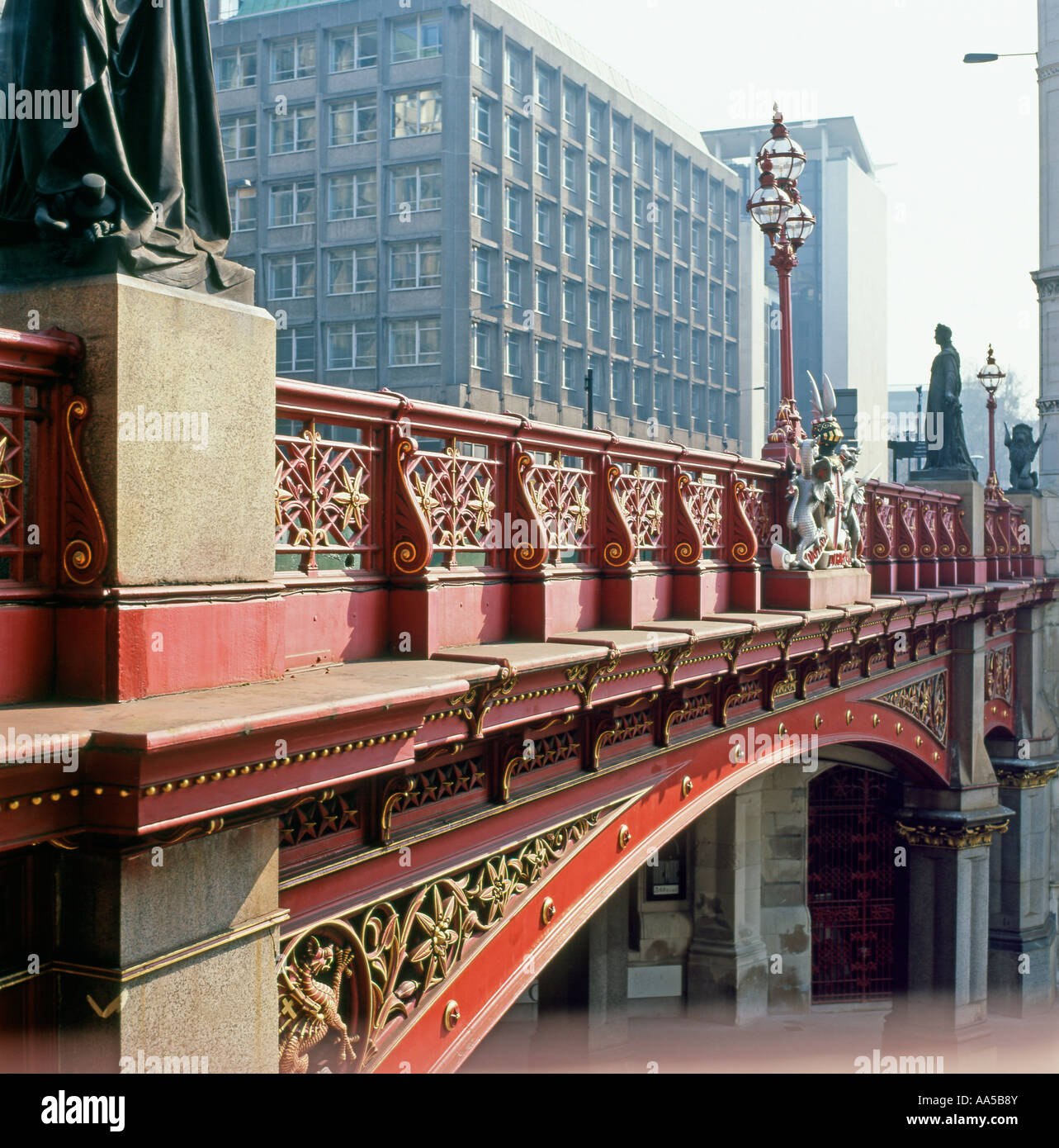 Holborn Viaduct Bridge over Farringdon Road in the City of London ...