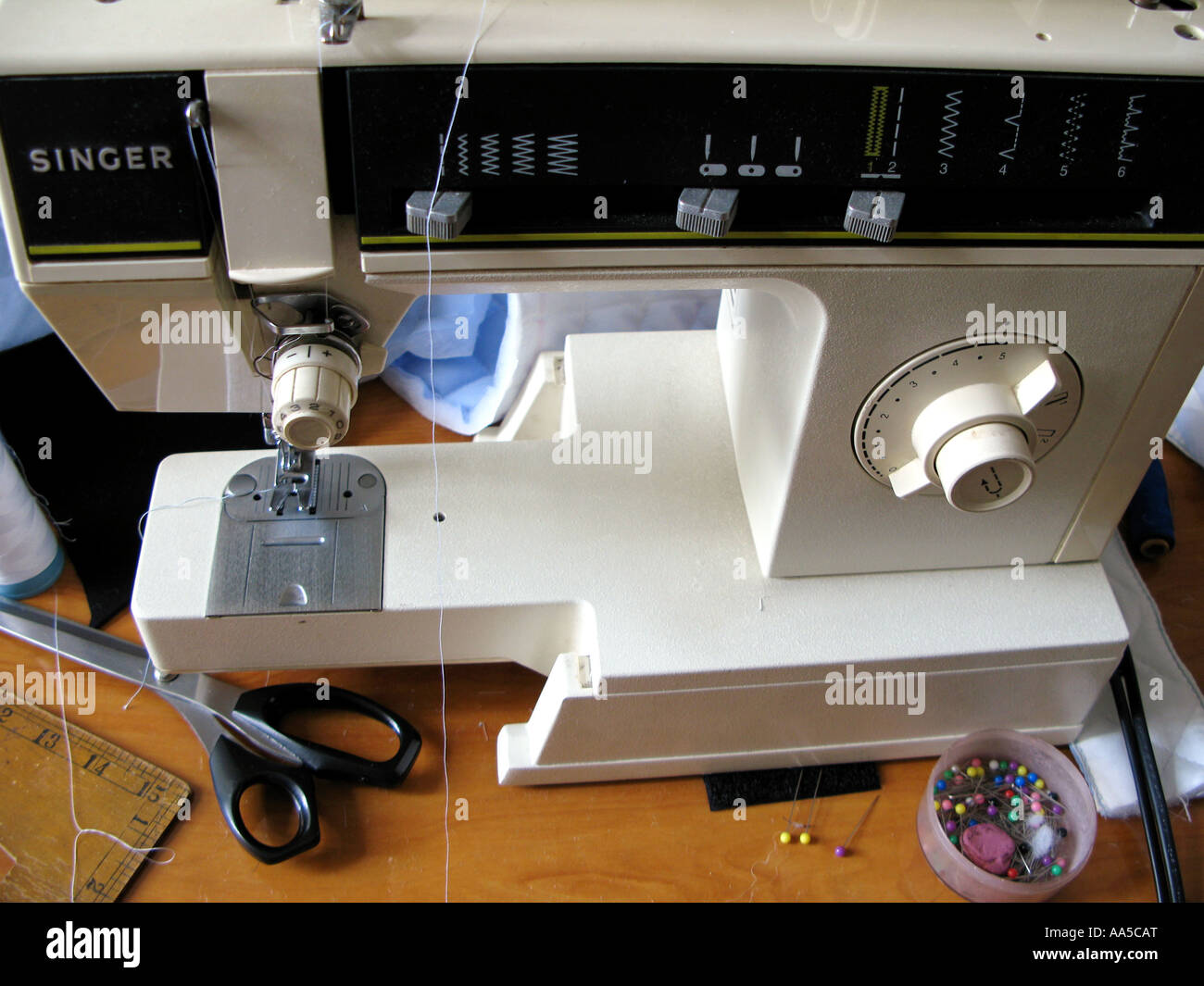 Sewing Machine and accessories Stock Photo - Alamy
