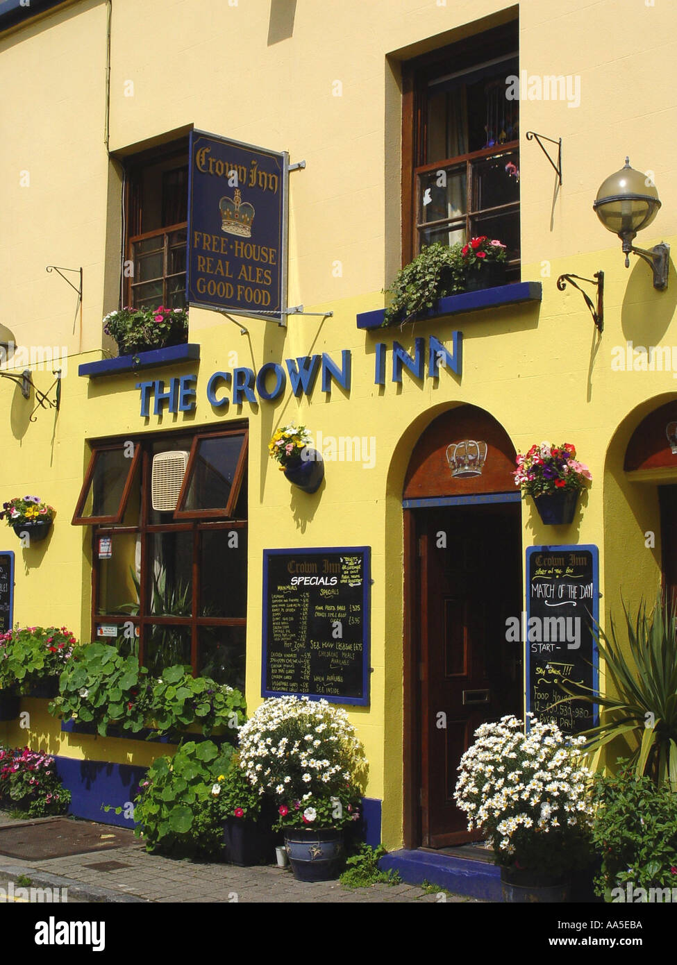The Crown Inn public house in the seaside town of Tenby Pembrokeshire ...