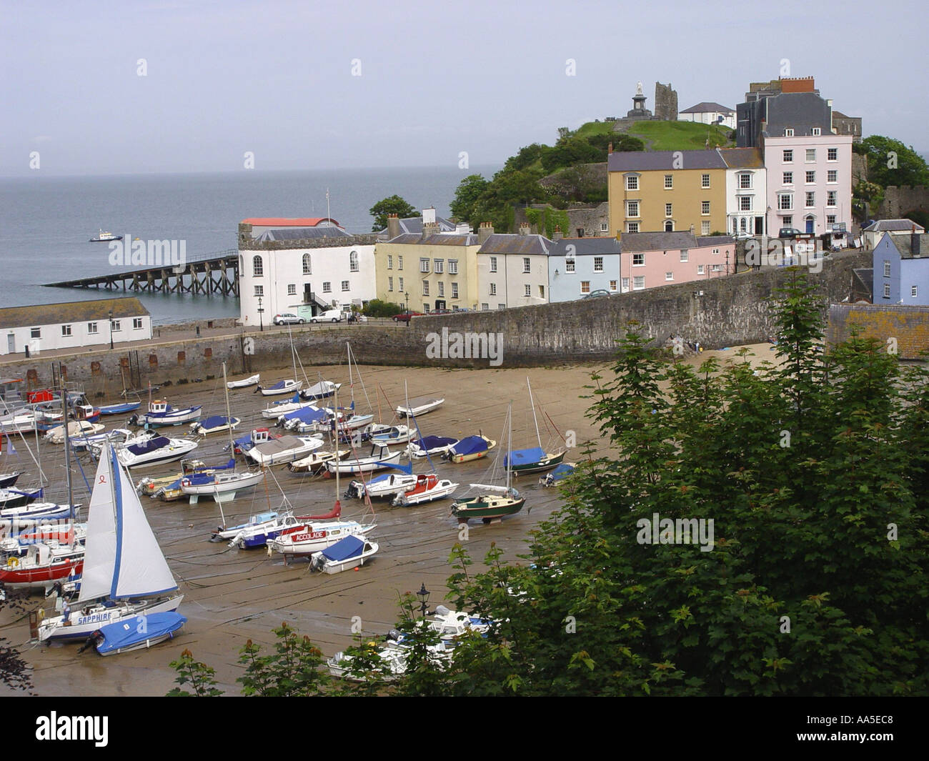 The Harbour in the seaside town of Tenby Pembrokeshire Wales GB UK 2003 ...