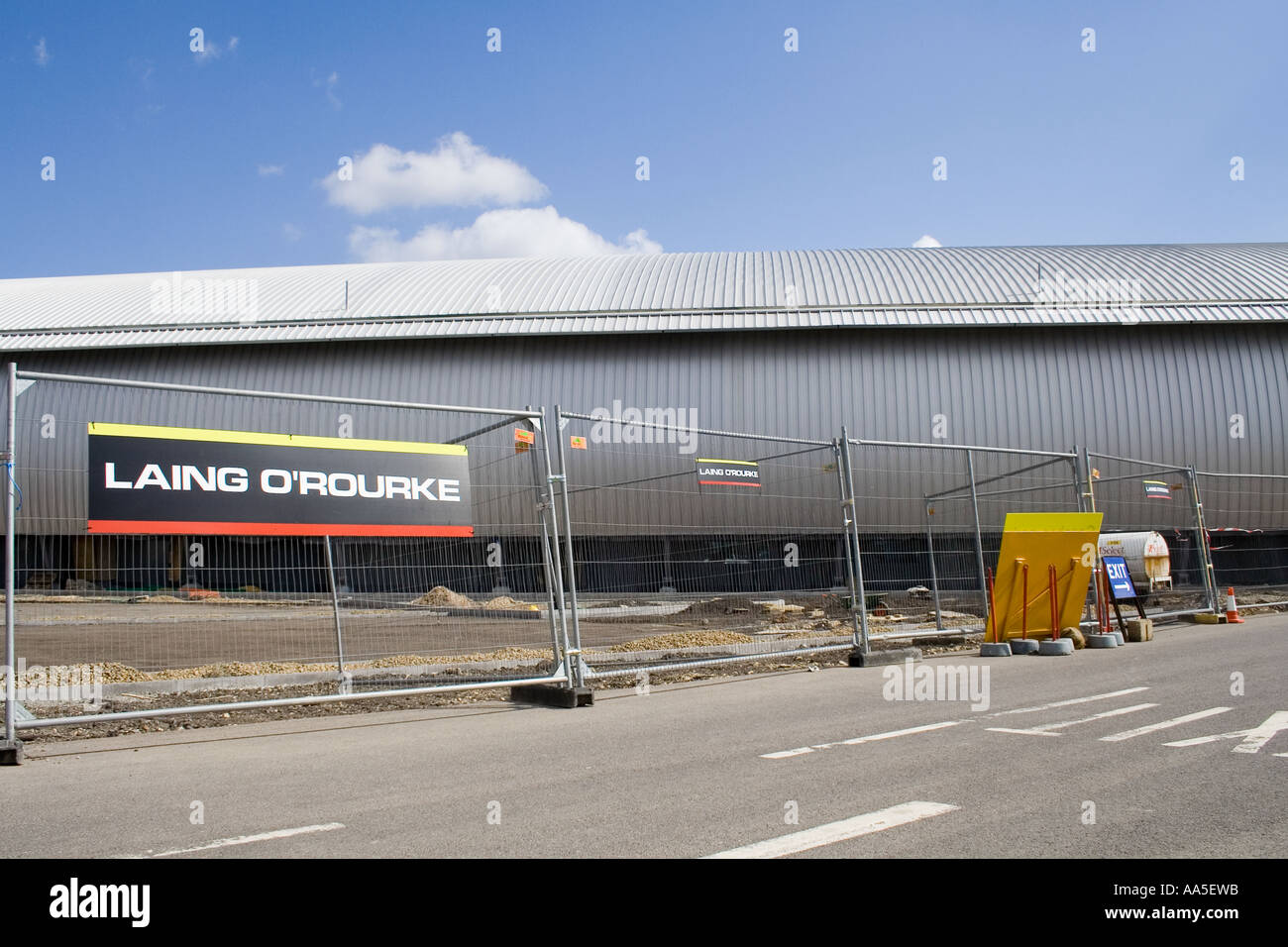 Fenced off Construction Works Stock Photo - Alamy