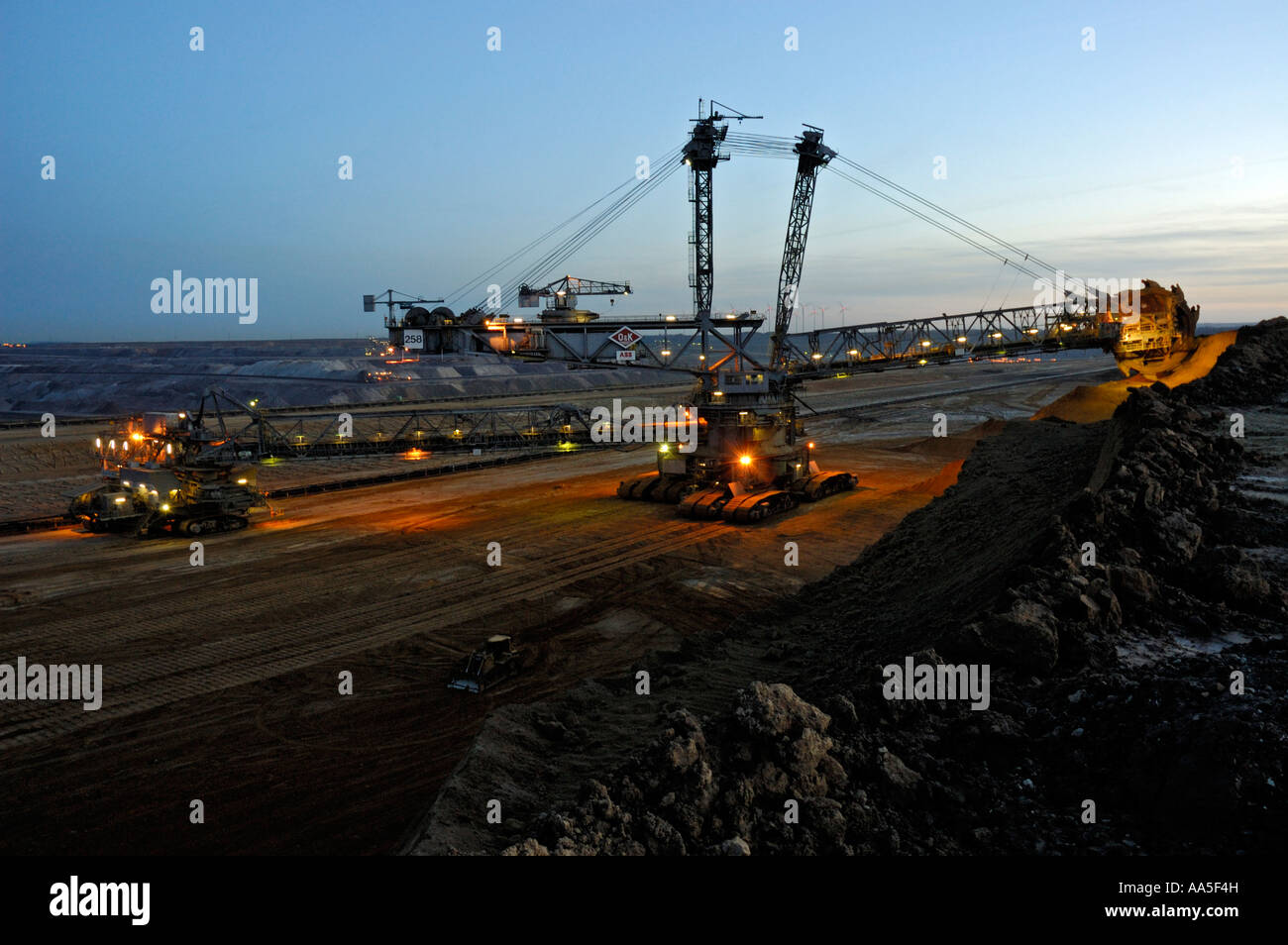 Garzweiler II open cast coal mine near Cologne, Germany; bucketwheel ...