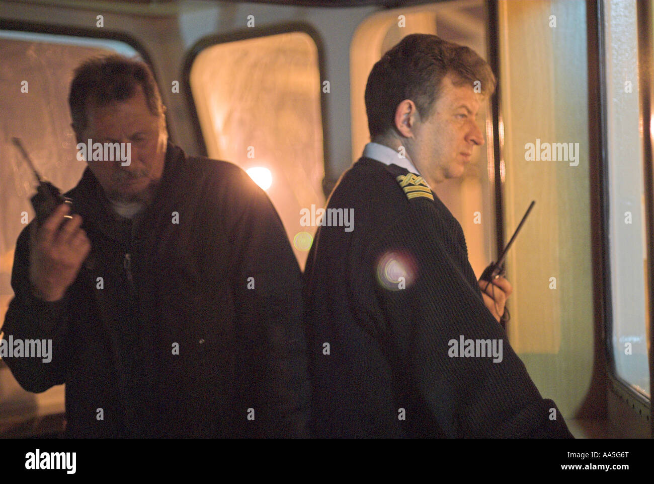 Captain and pilot Stock Photo - Alamy