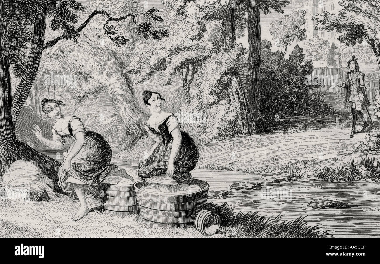 Washerwomen hi-res stock photography and images - Alamy