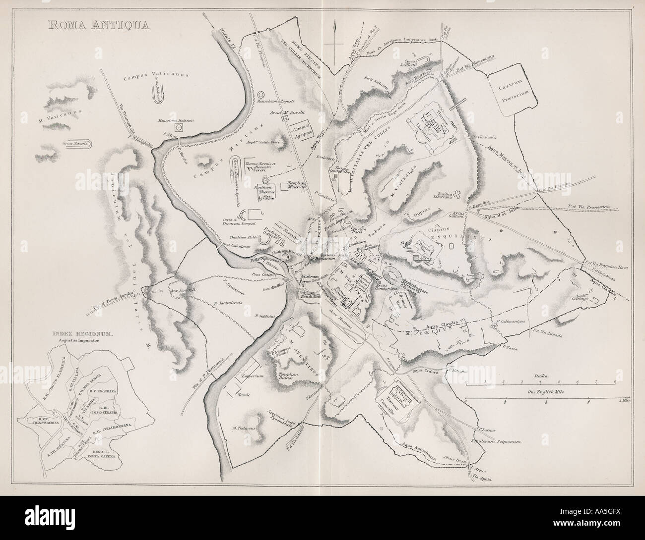 Ancient map of city of rome hi-res stock photography and images - Alamy