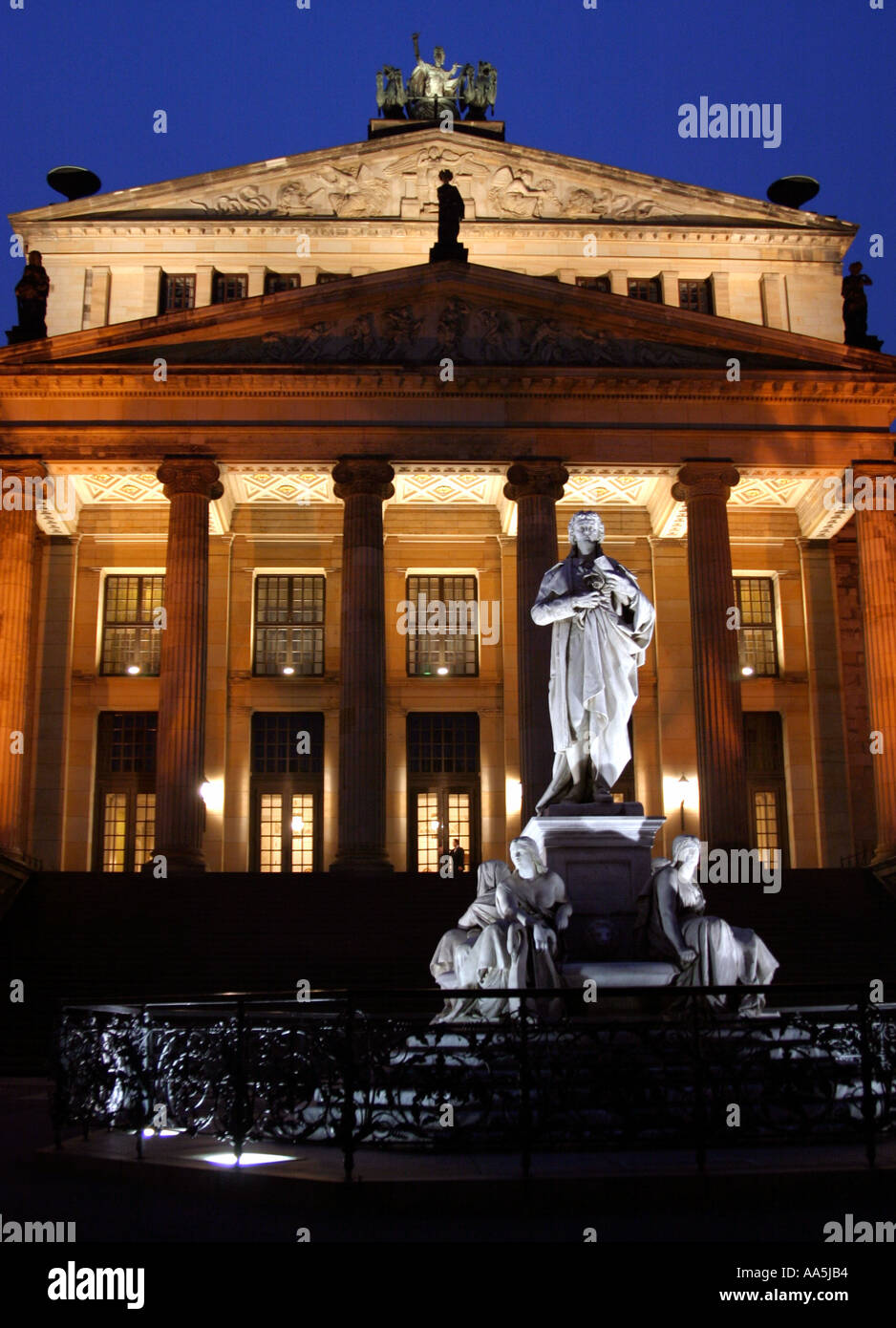 Germany Berlin Opera Hause Nightscape City Lights Staatsoper Stock ...
