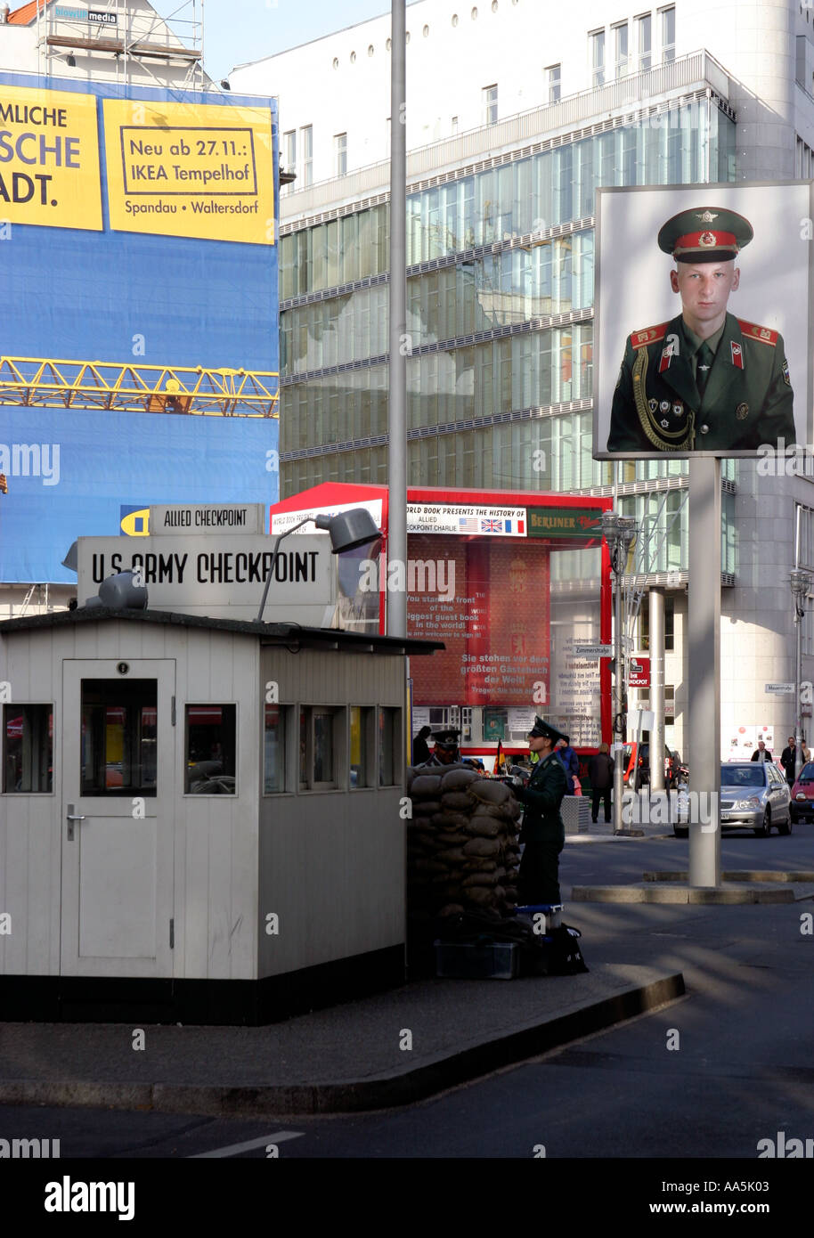 Germany Berlin Checkpoint Charlie Historical Cold War Memorial Border ...