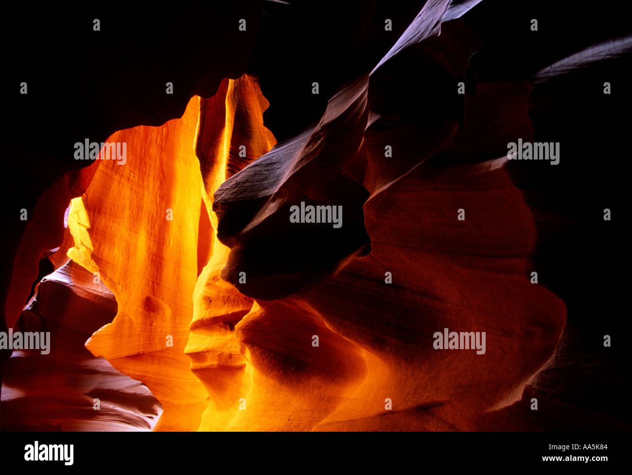 sunlight effects in Antelope canyon Stock Photo - Alamy