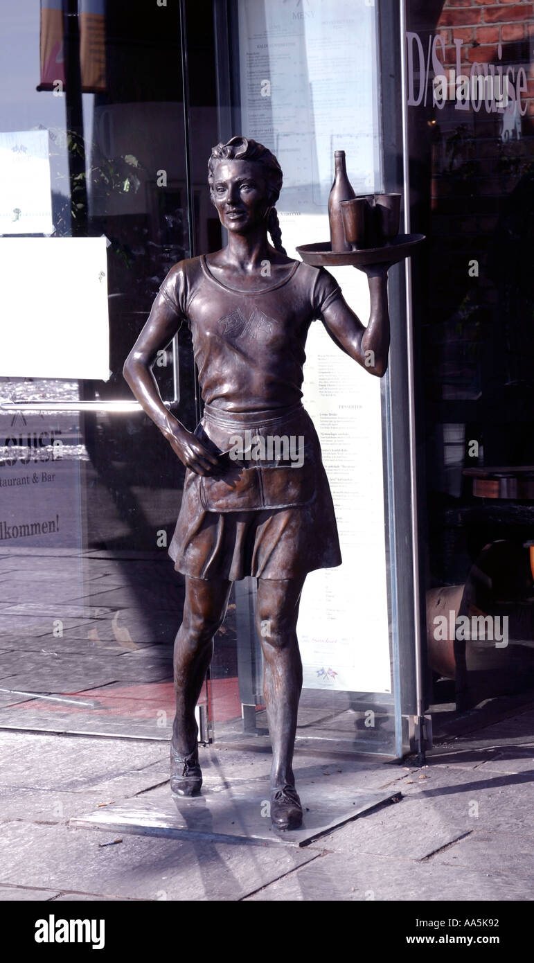 Norway Oslo Harbour City Center Bronze Sculpture of the Waitress Stock ...