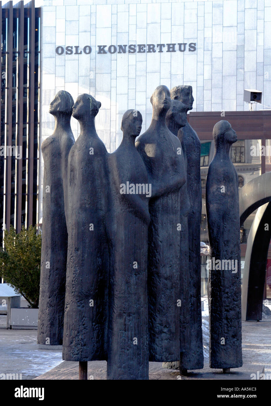 Norway Oslo Concert Hall Entrance Sculpture "The Listening Seven" or ...