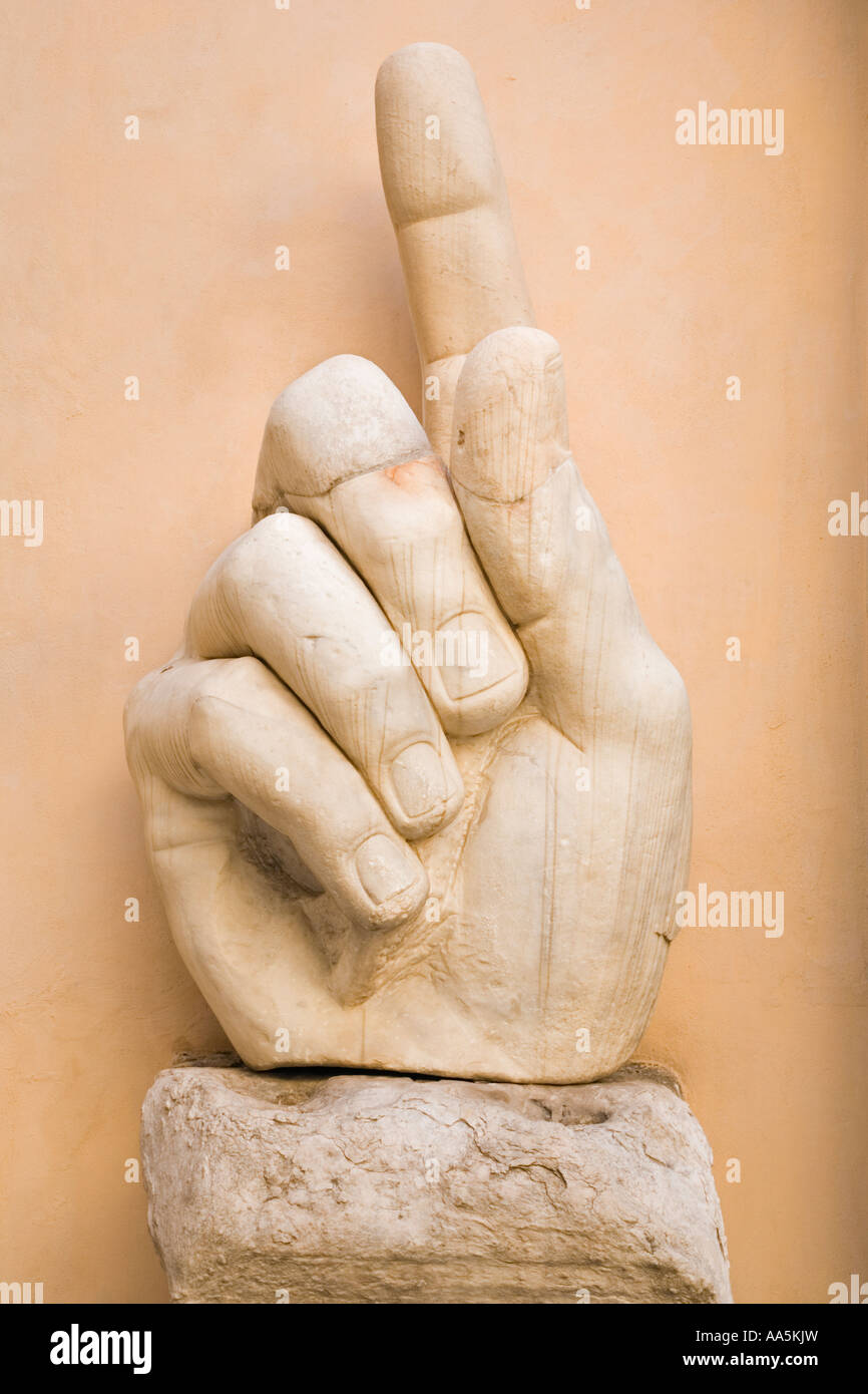 Hand of colossal statue rome hi-res stock photography and images - Alamy