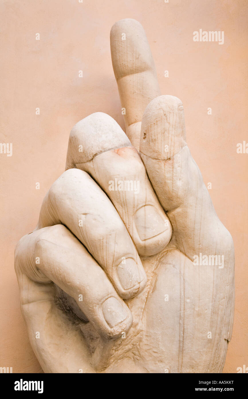 Hand of colossal statue rome hi-res stock photography and images - Alamy