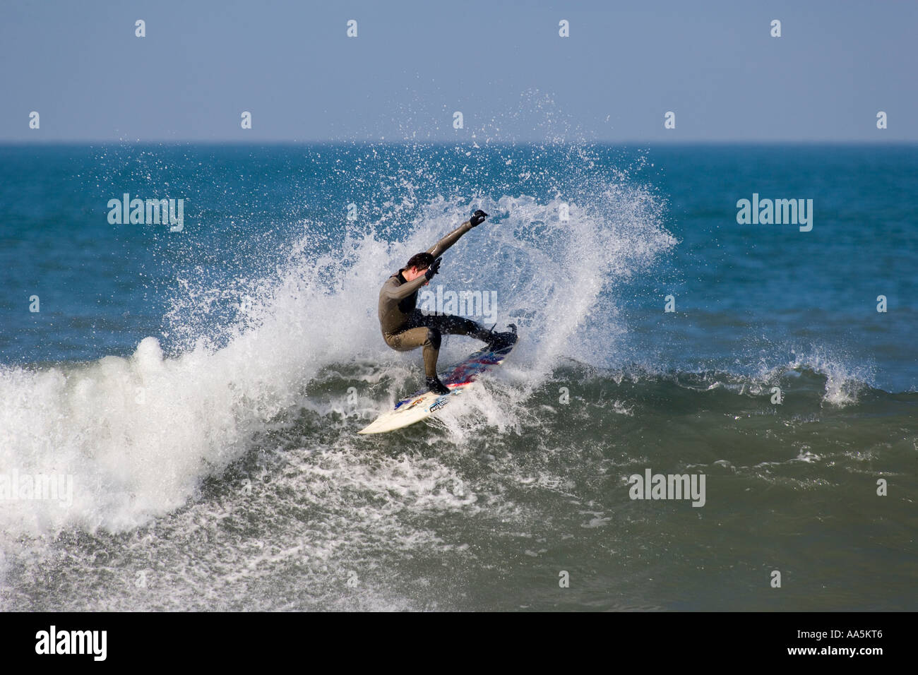 Surfing in Cornwall Stock Photo - Alamy