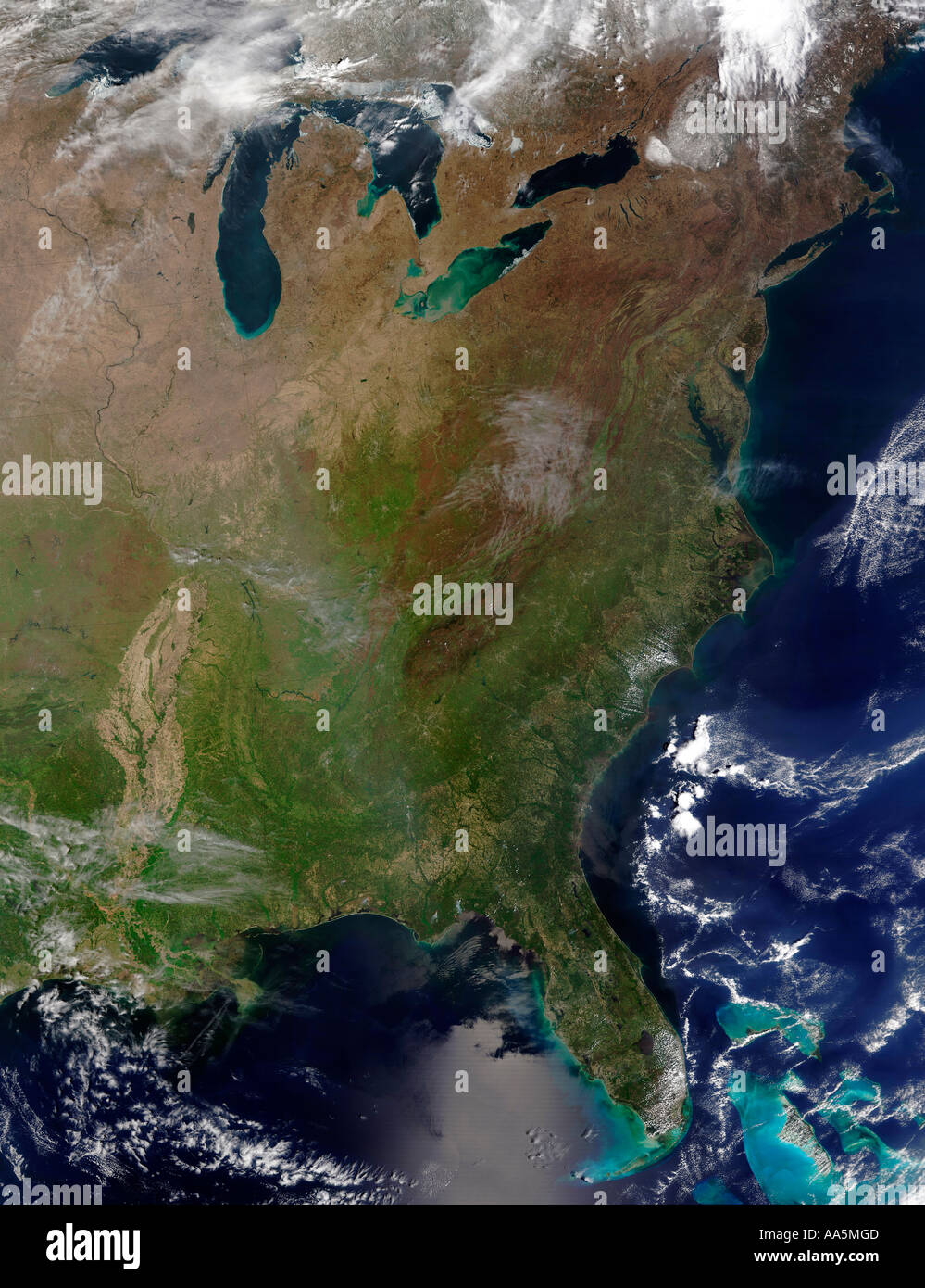 United States Map And Satellite Image