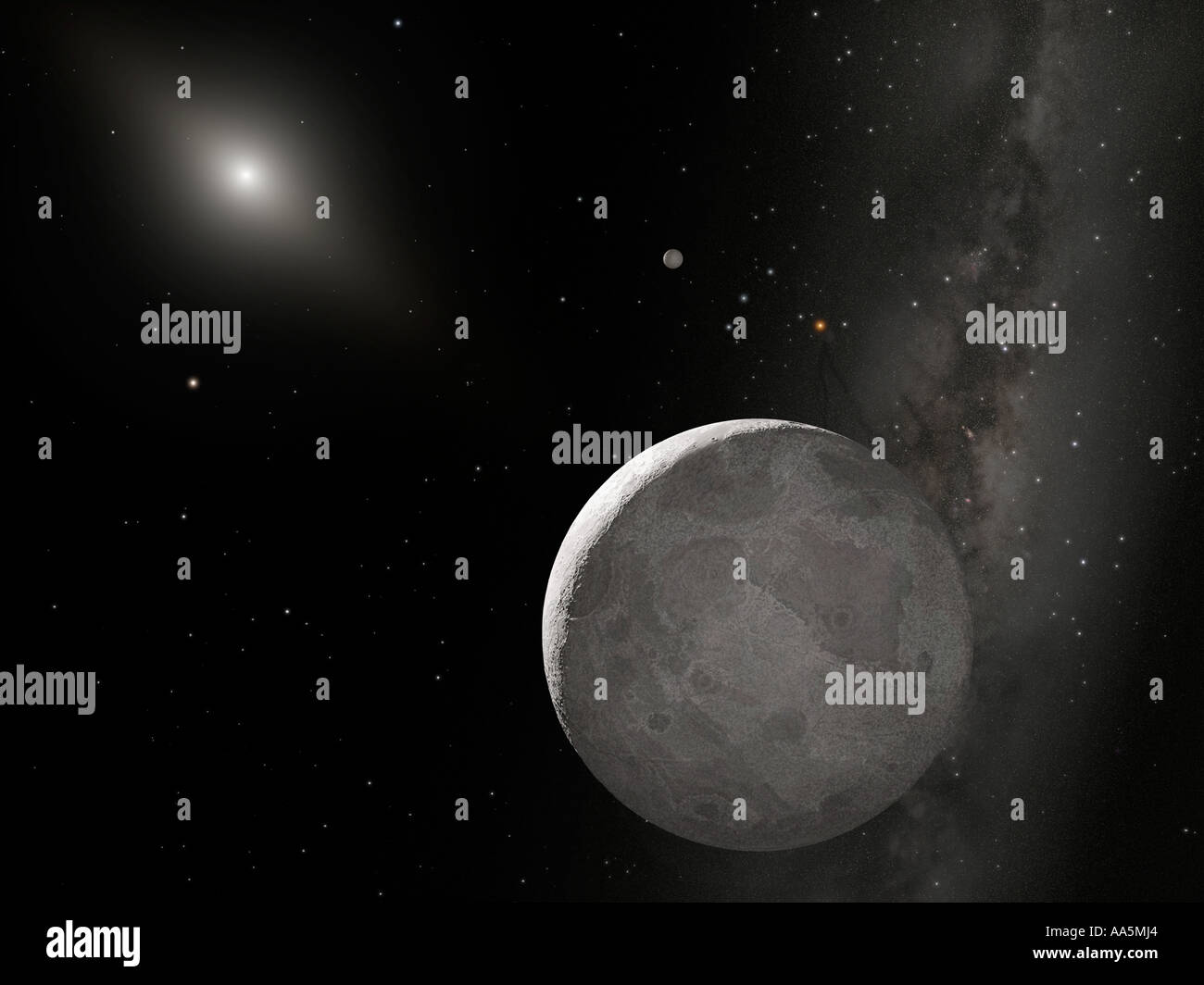 An artist's concept of Kuiper Belt object 2003 UB313 (nicknamed Xena ...