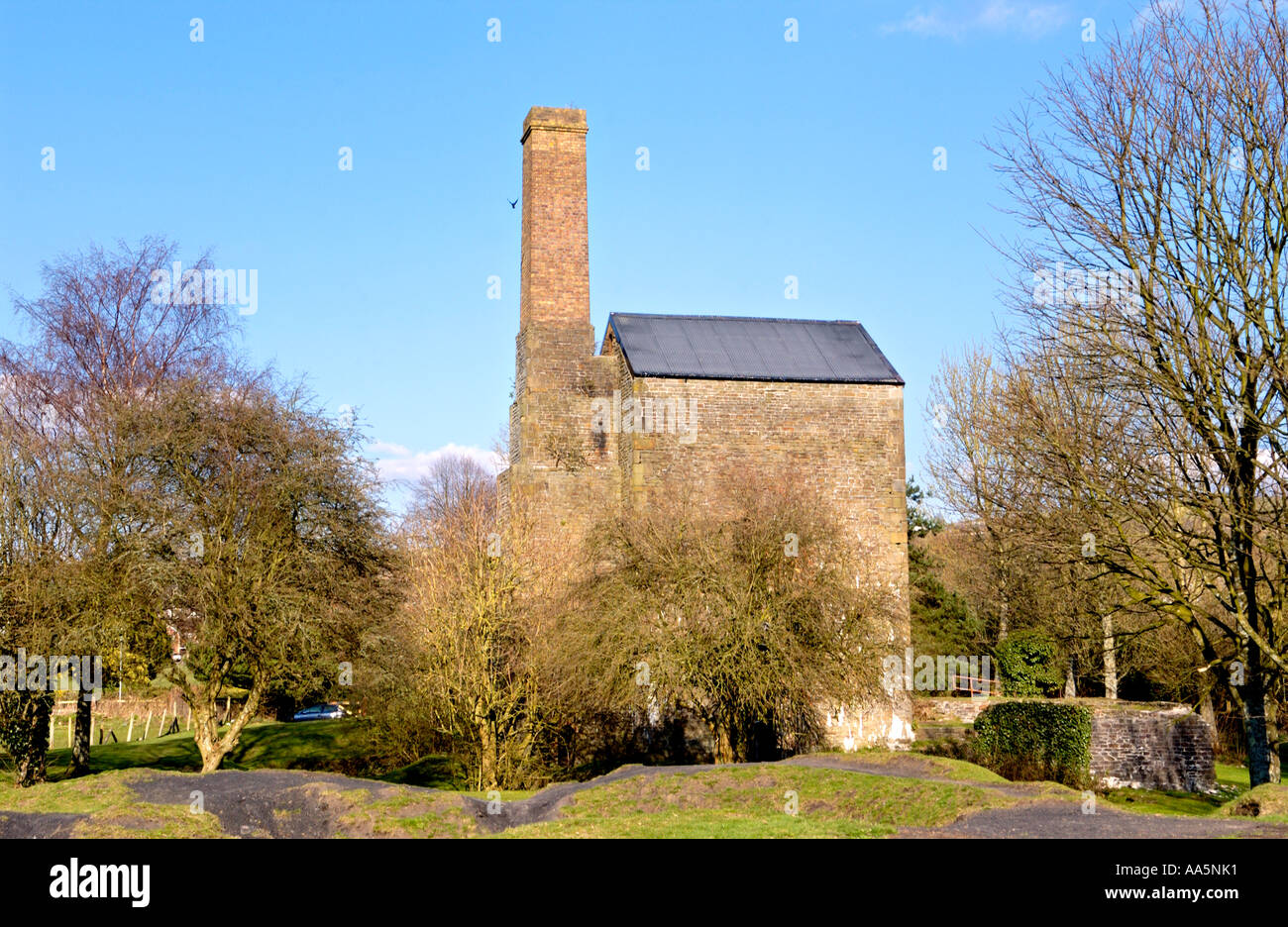 Cornish pumping house at Scotts Pit an old colliery at Llansamlet near ...