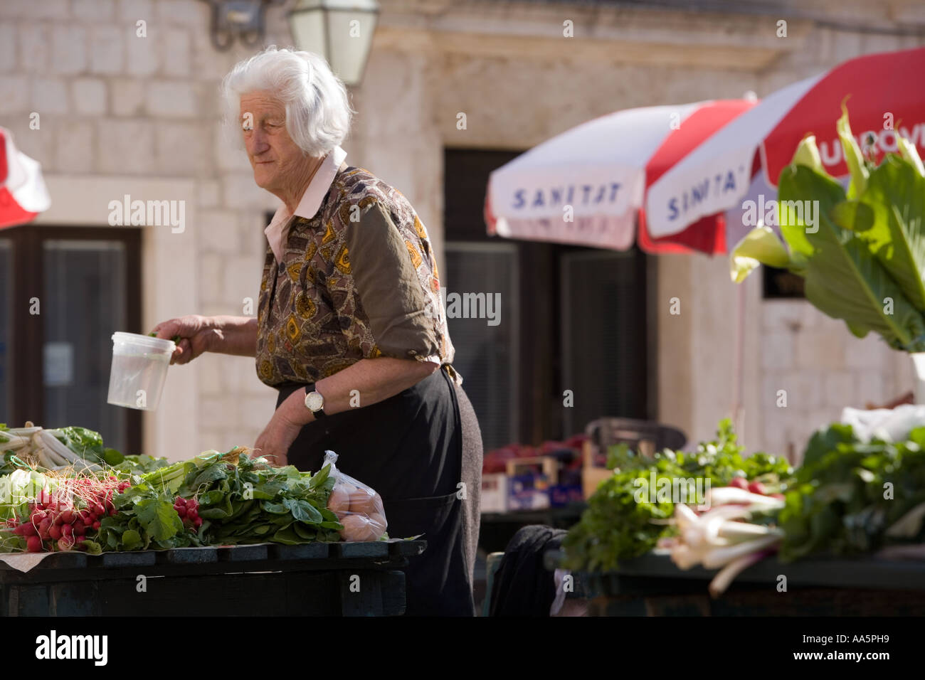 The Dubrovnik Local Food Market Croatia Stock Photo - Alamy