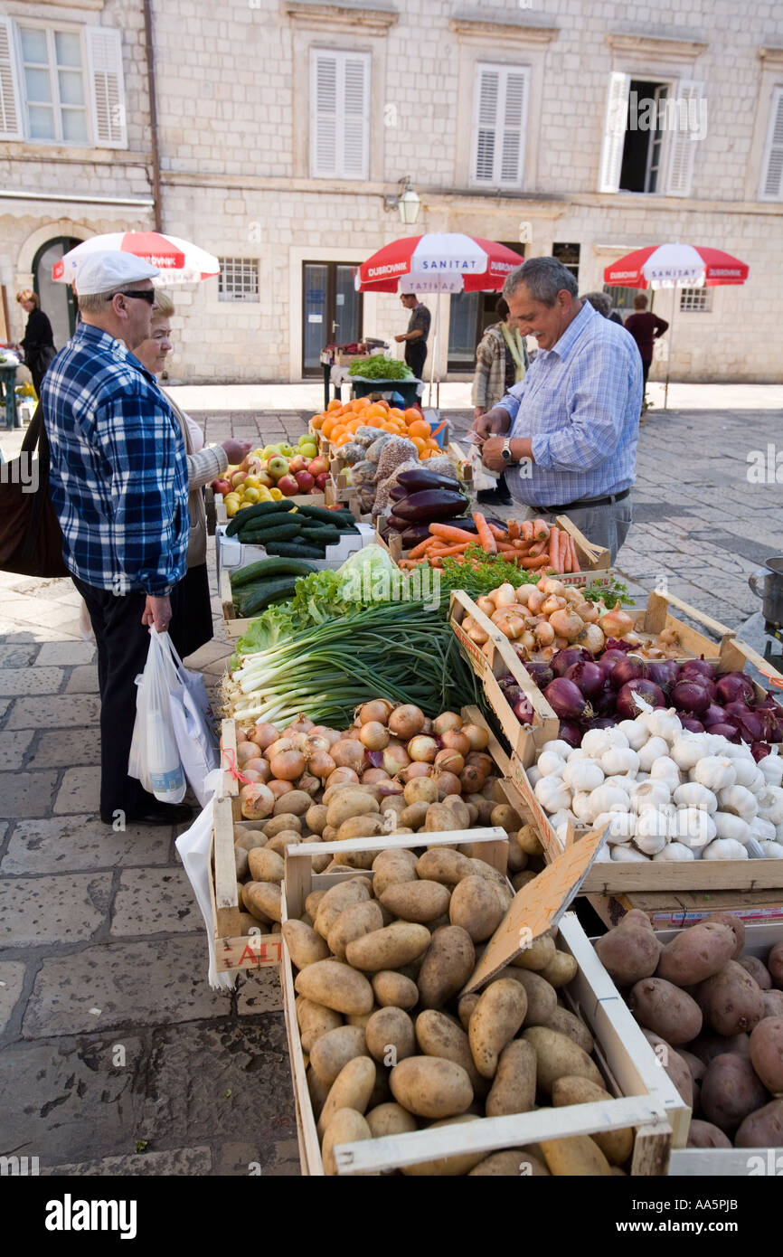 The Dubrovnik Local Food Market Croatia Stock Photo - Alamy