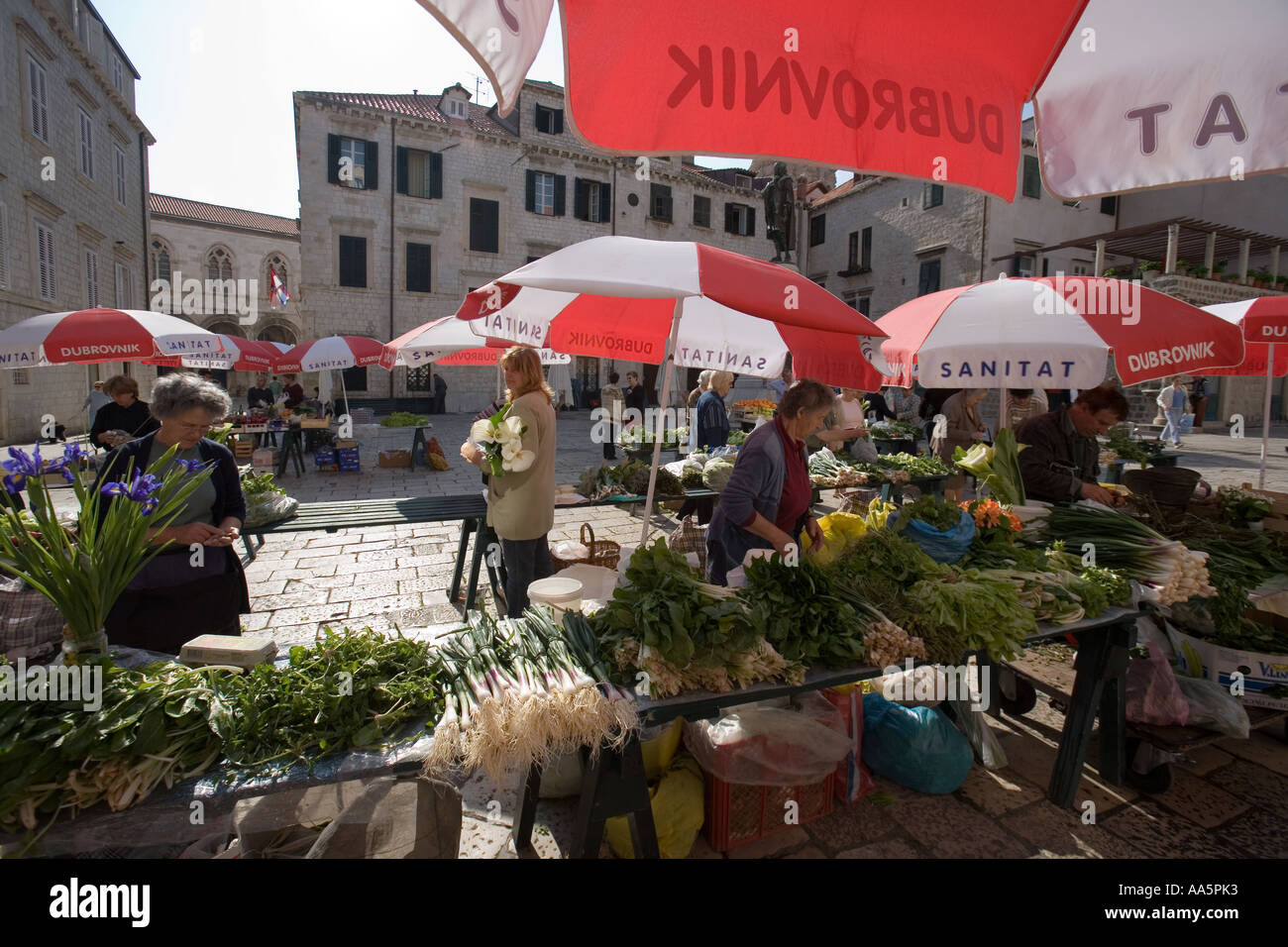 The Dubrovnik Local Food Market Croatia Stock Photo - Alamy