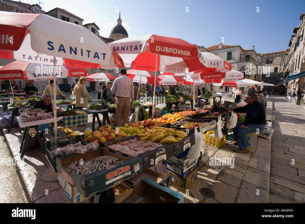 The Dubrovnik Local Food Market Croatia Stock Photo - Alamy