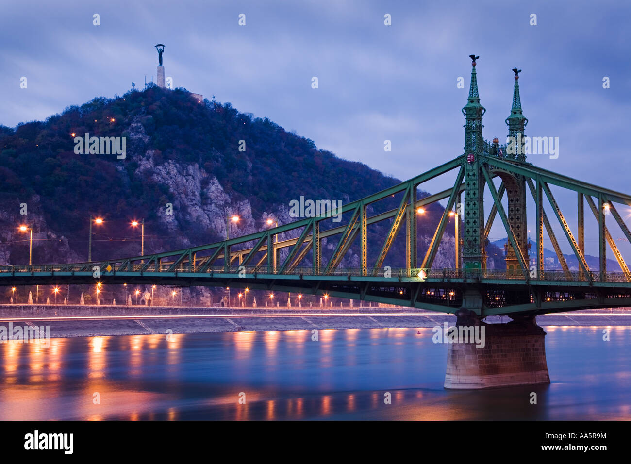HUNGARY BUDAPEST Independence Bridge also known as Liberty Bridge ...