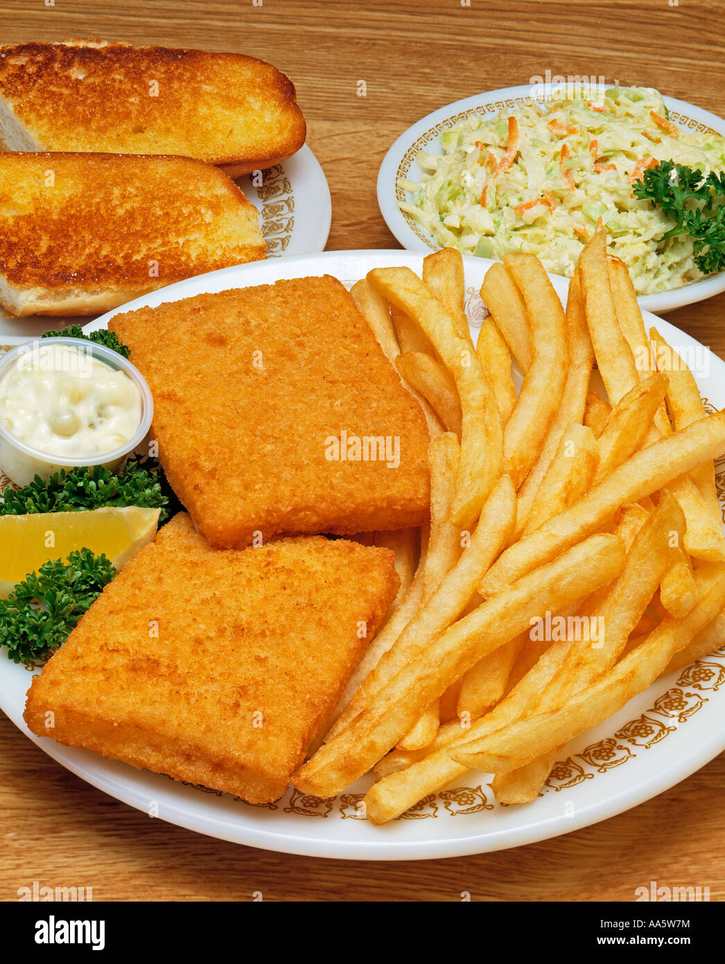 blue plate special fried fish filet tartar sauce french fry fries cole ...