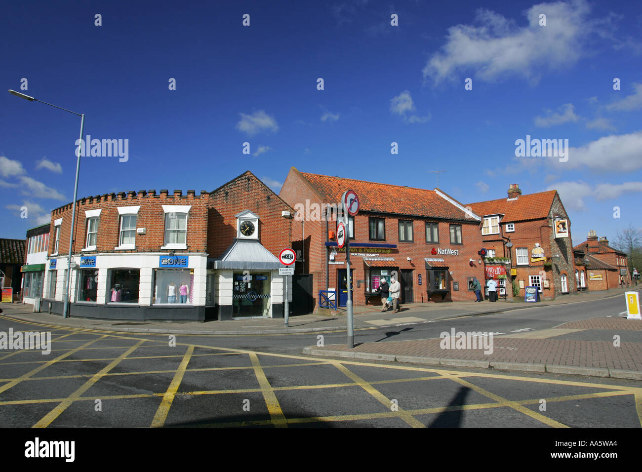 The center of Wroxham village on the Norfolk Broads a popular spot with ...