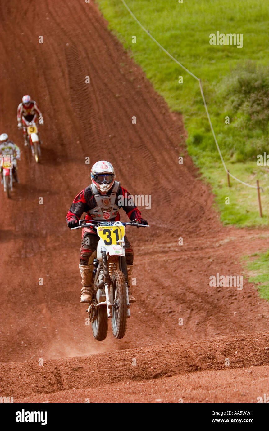 A close up of a motorcycle rider in a competition in the Uk called ...
