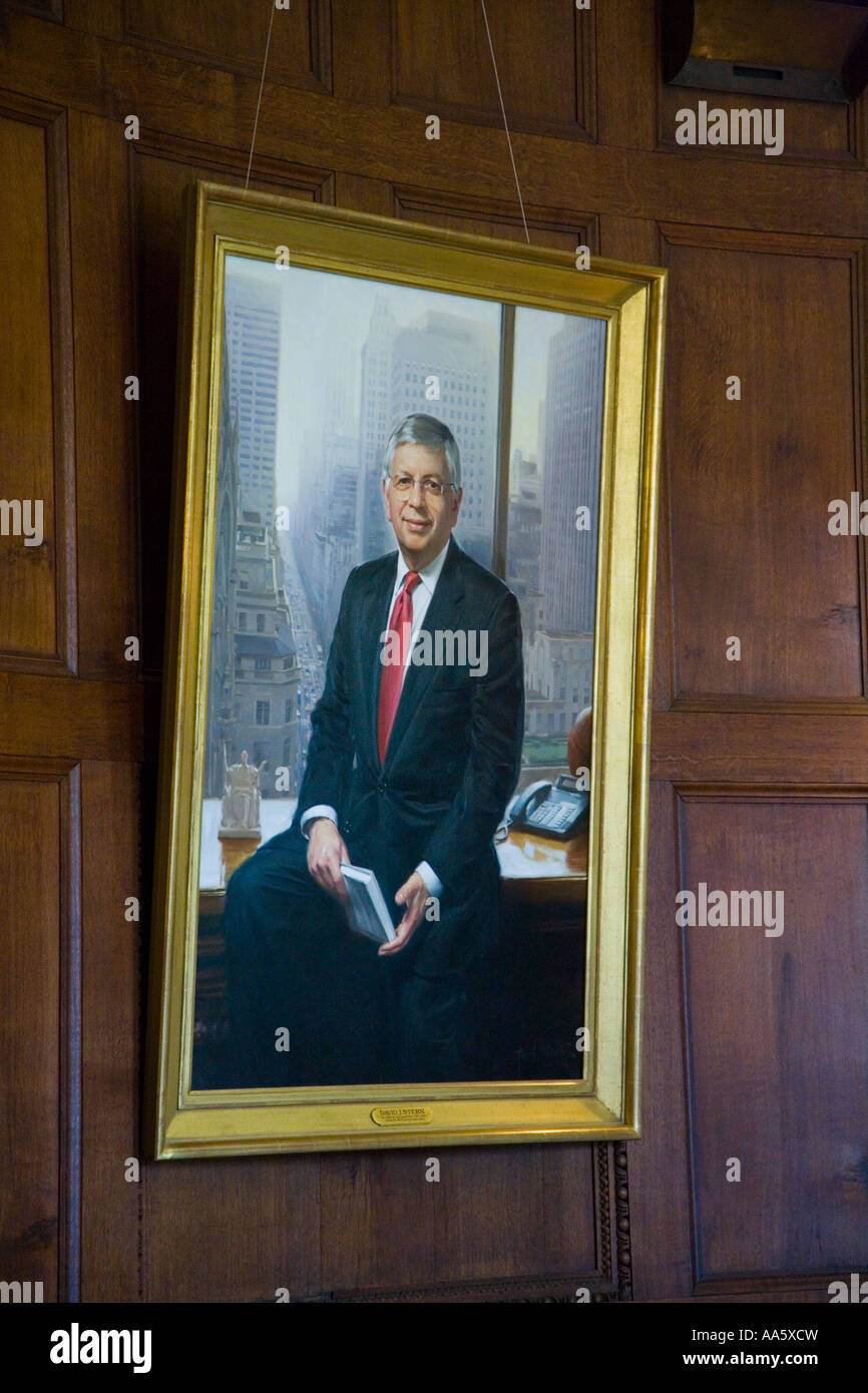 Portrait of David Stern NBA Commissioner in Trustee Room at Columbia ...