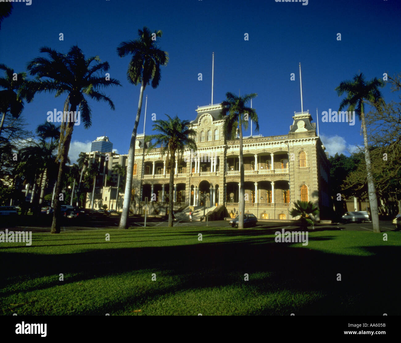Iolani Palace Honolulu Oahu Hawaii USA Stock Photo - Alamy