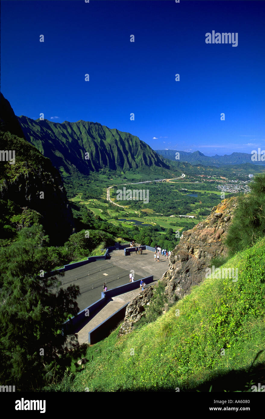 Nuuanu Pali Lookout Nuuanu Oahu Hawaii USA Stock Photo - Alamy