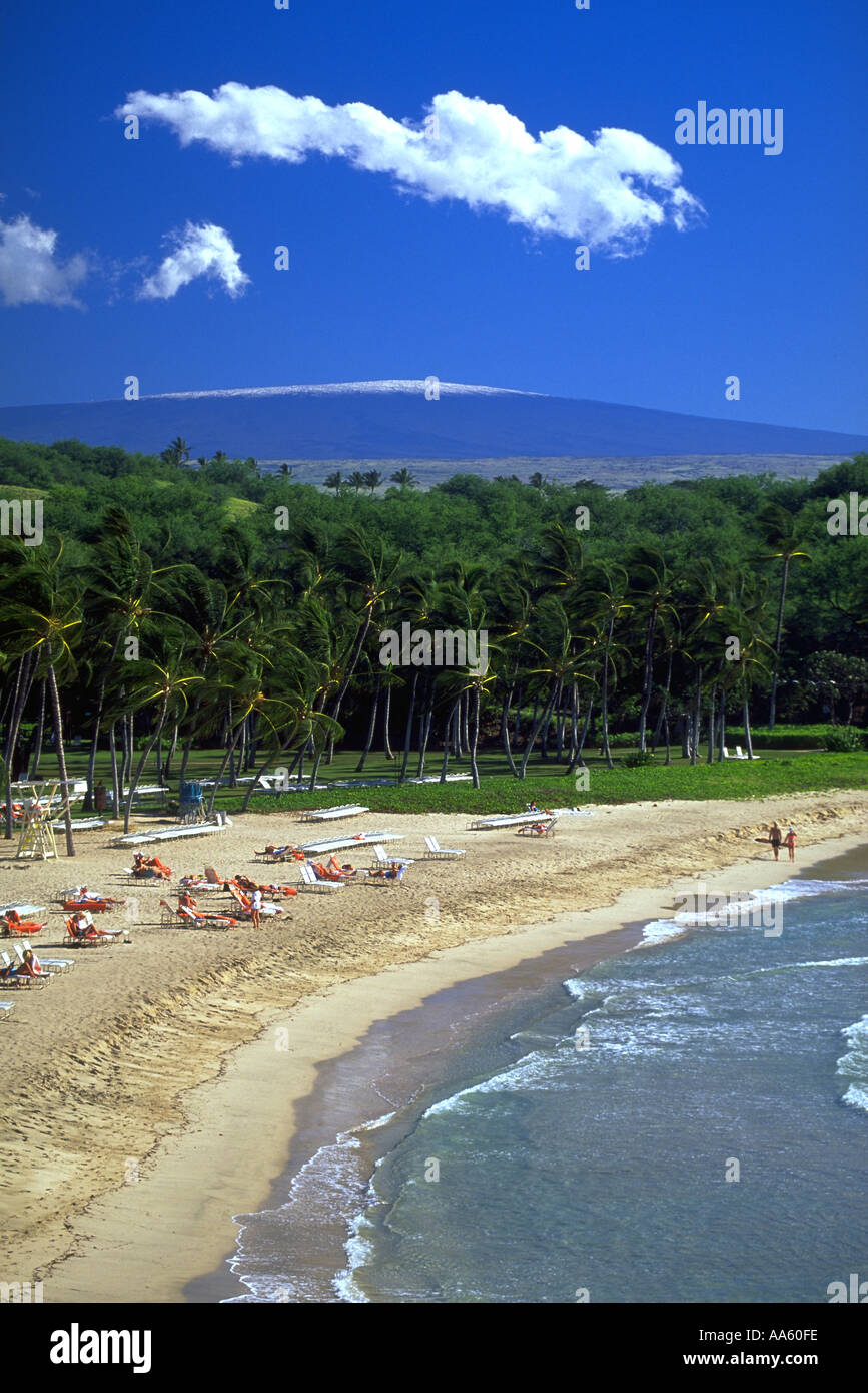 Kauna oa Beach at Mauna Kea Hotel Island of Hawaii Hawaii USA Stock ...