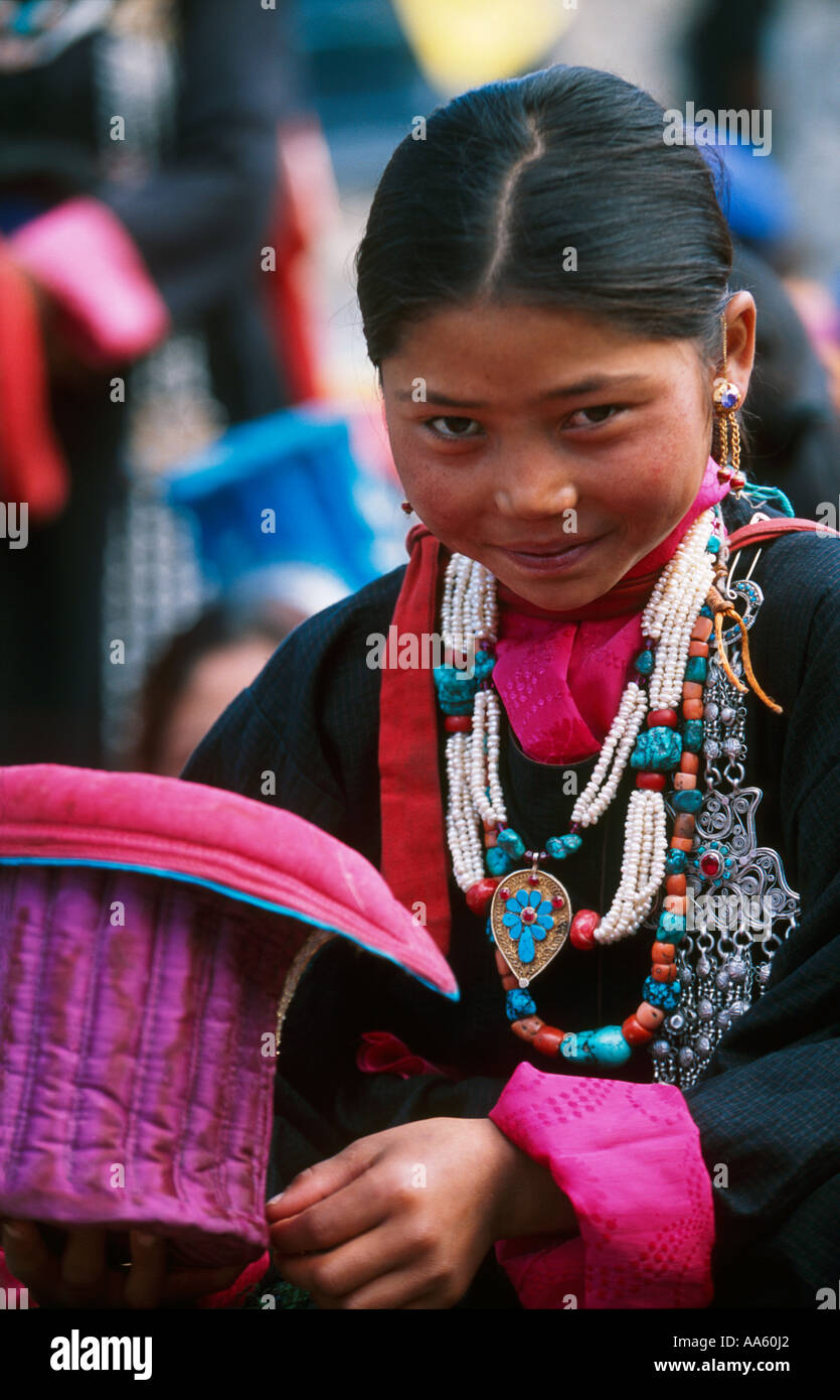 Ladakhi girl in traditional dress Ladakh Festival Leh Ladakh Jammu and ...