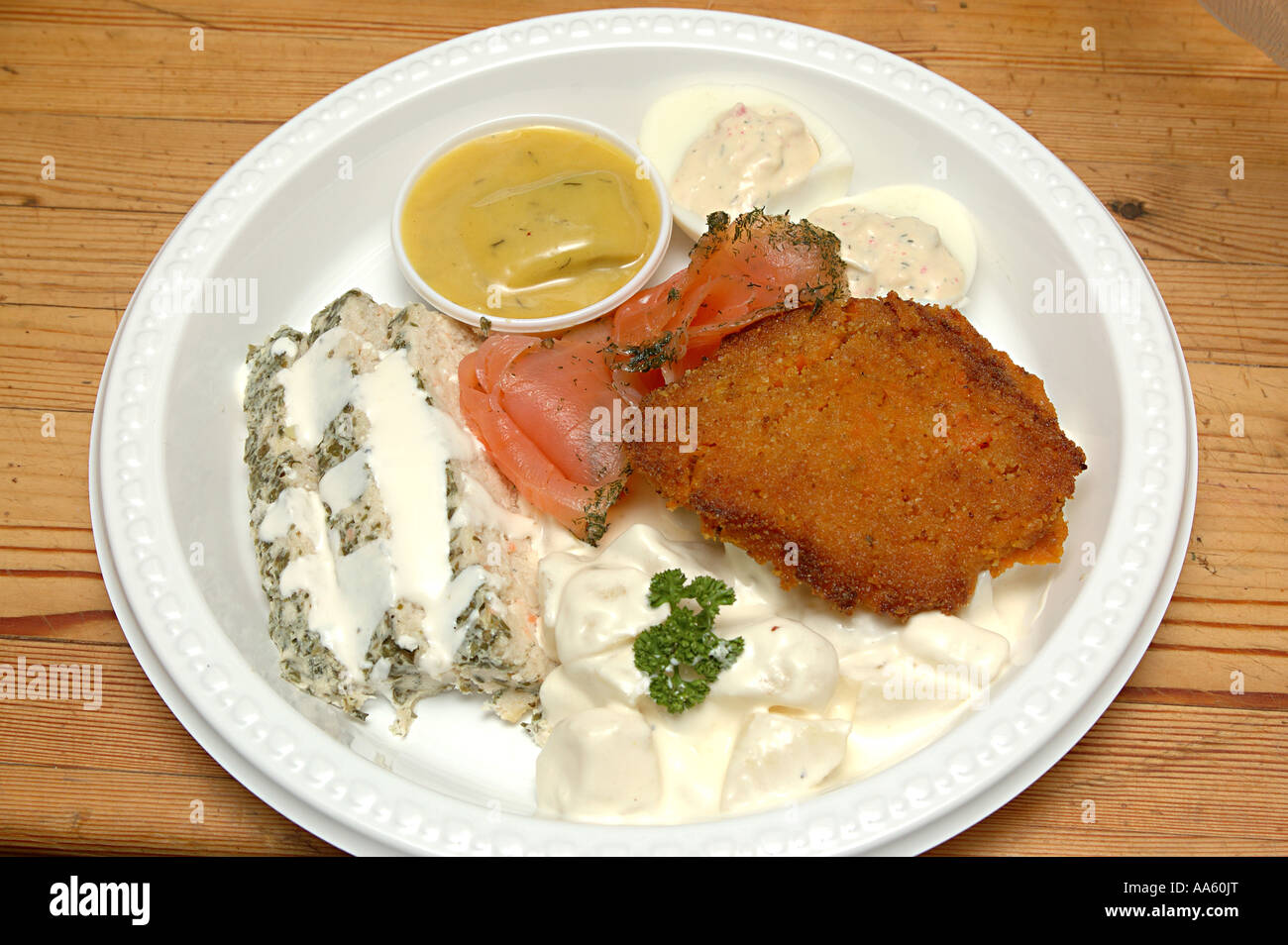 ANG103869 Food Christmas plate with Herring Snap Mustered Sill fish ...
