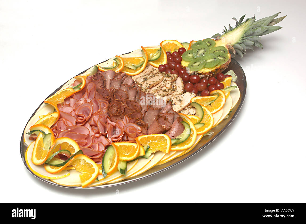 ANG103922 Exotic cold platter with roast beef smoked ham and marinated ...