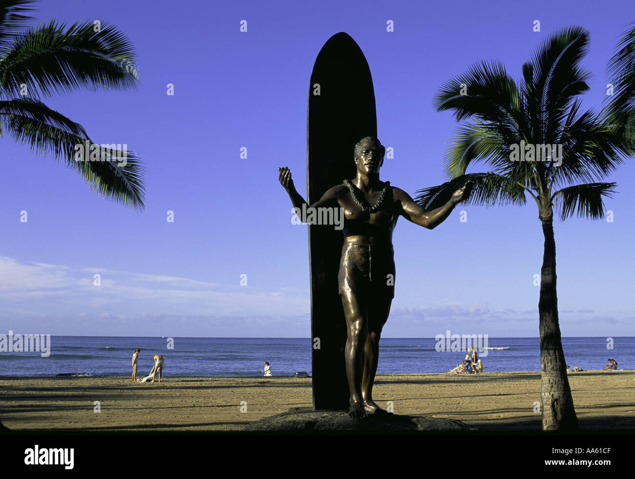 Duke Kahanamoku Statue Waikiki Oahu Hawaii USA Stock Photo - Alamy