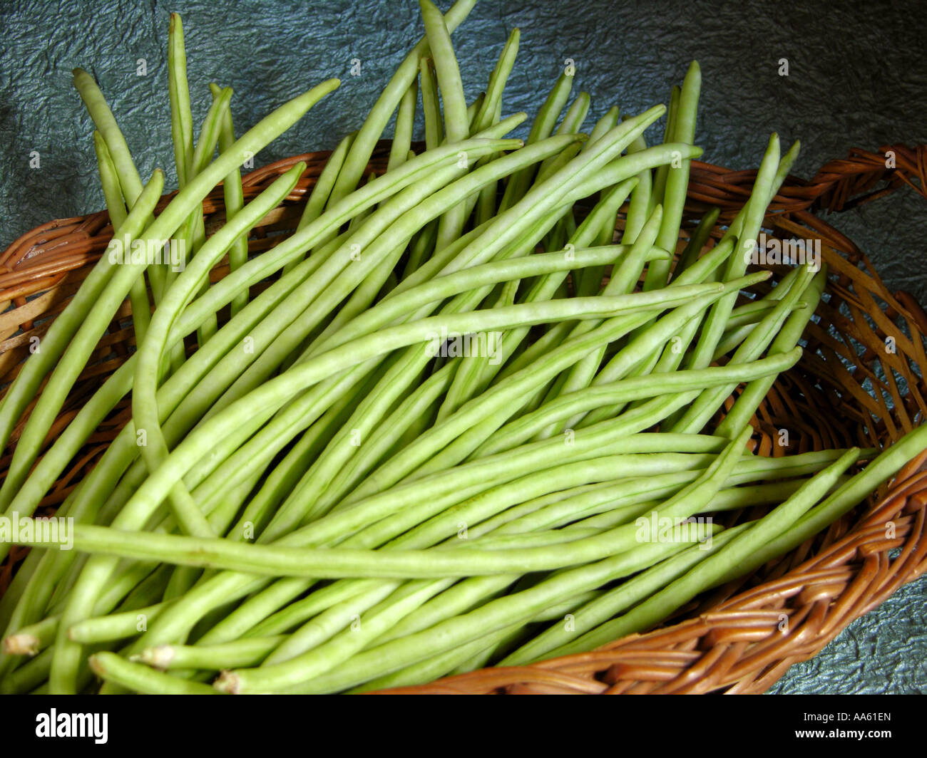 Cowpea many pods Chavali Shenga bhaji green vegetable in basket India ...