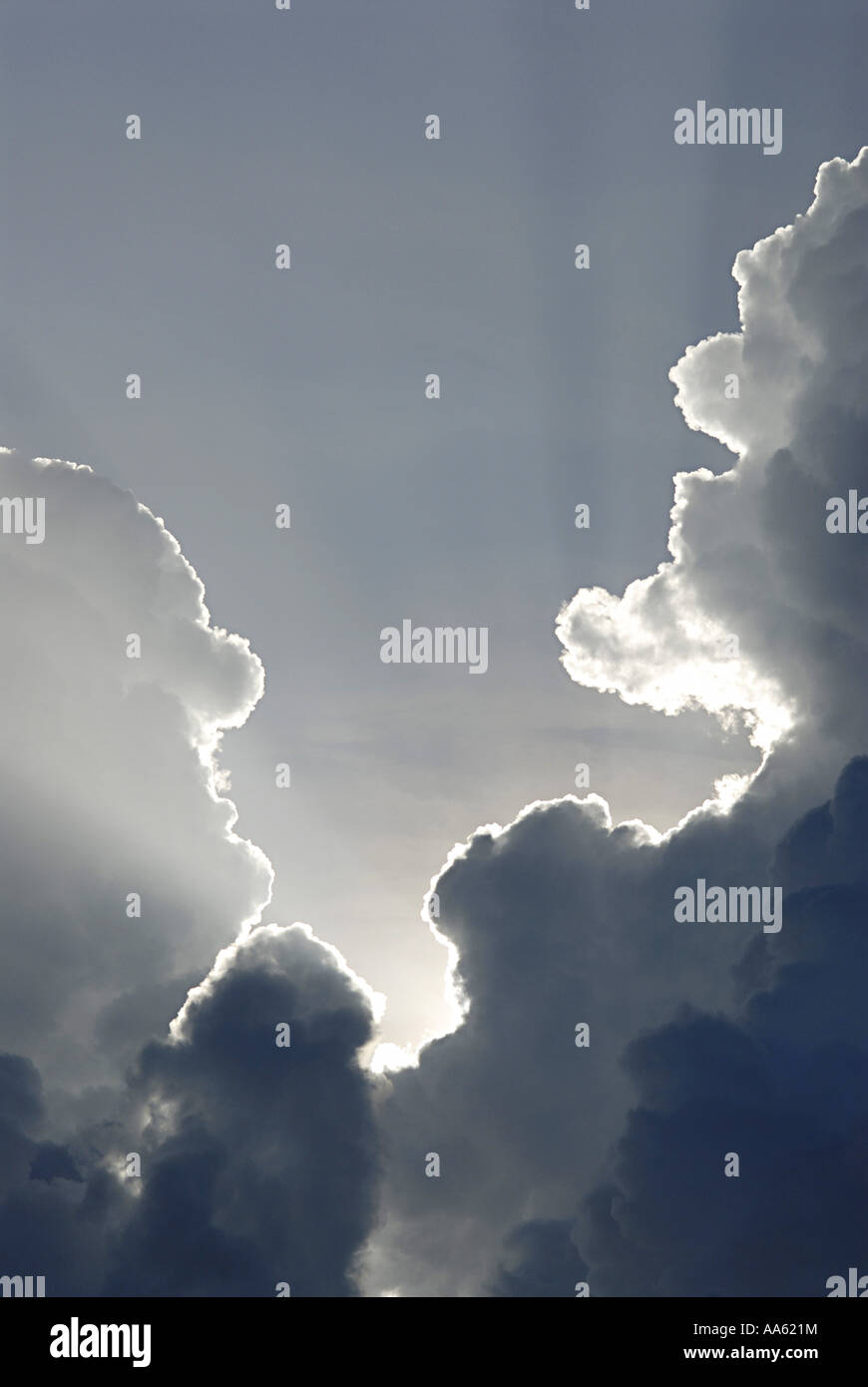 STP104350 Morning sunrise clouds during summer with silver lining and ...