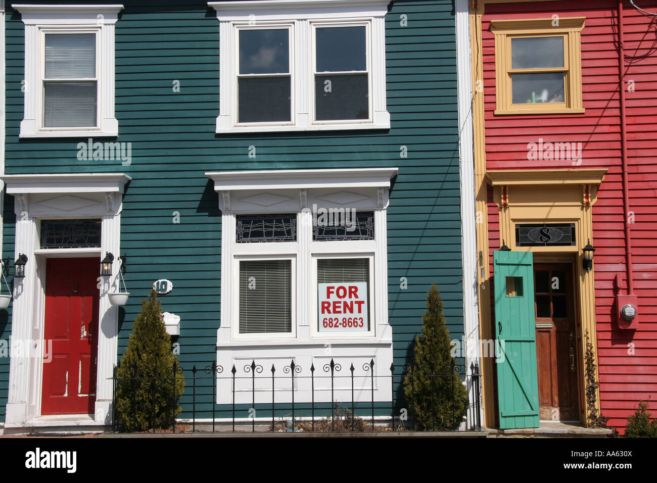 Traditional homes in St John s Newfoundland Stock Photo - Alamy