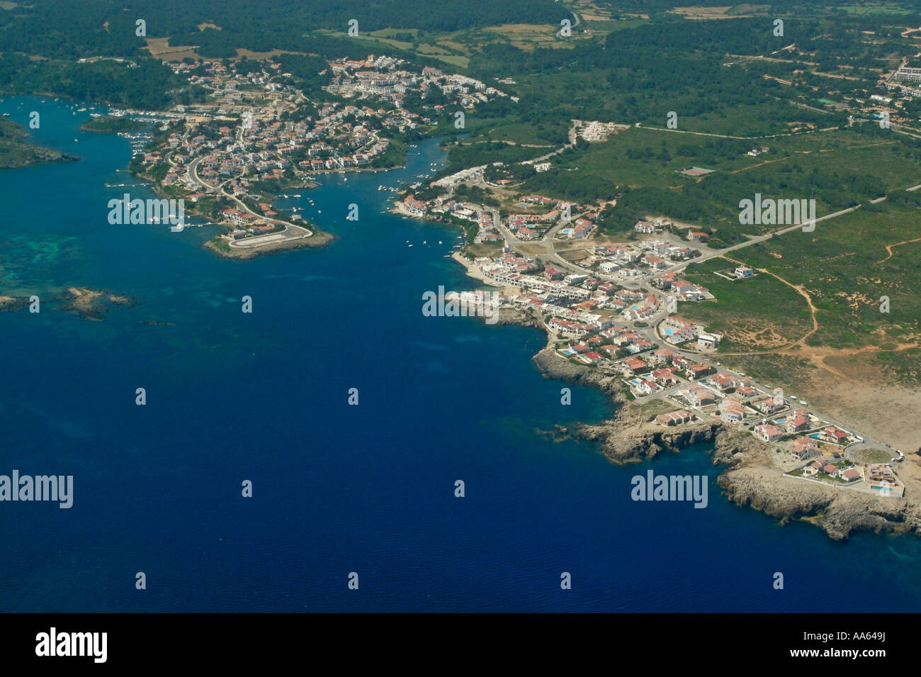 aerial view of menorca Stock Photo - Alamy