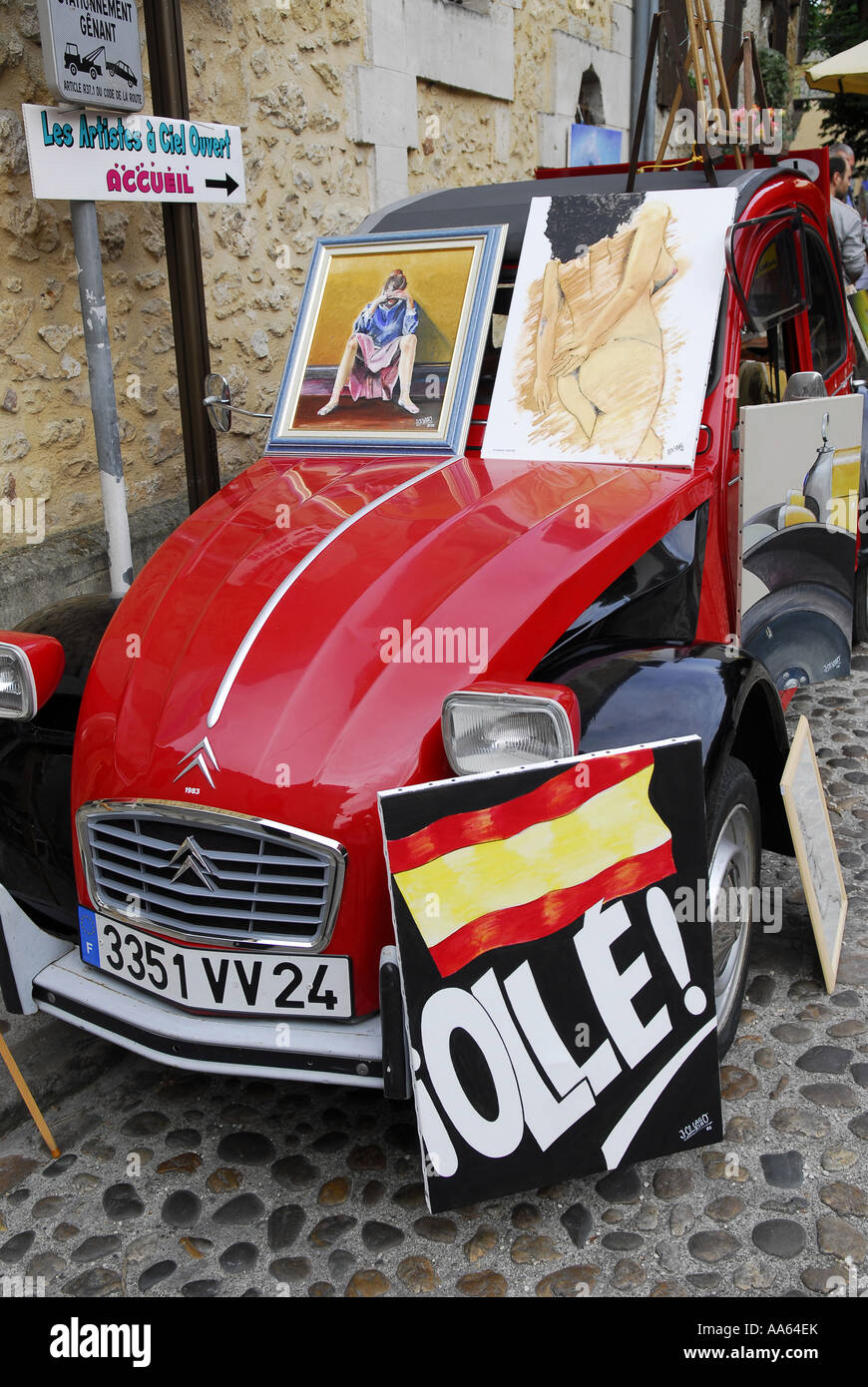 citroen 2cv motor car, bergerac, france Stock Photo - Alamy