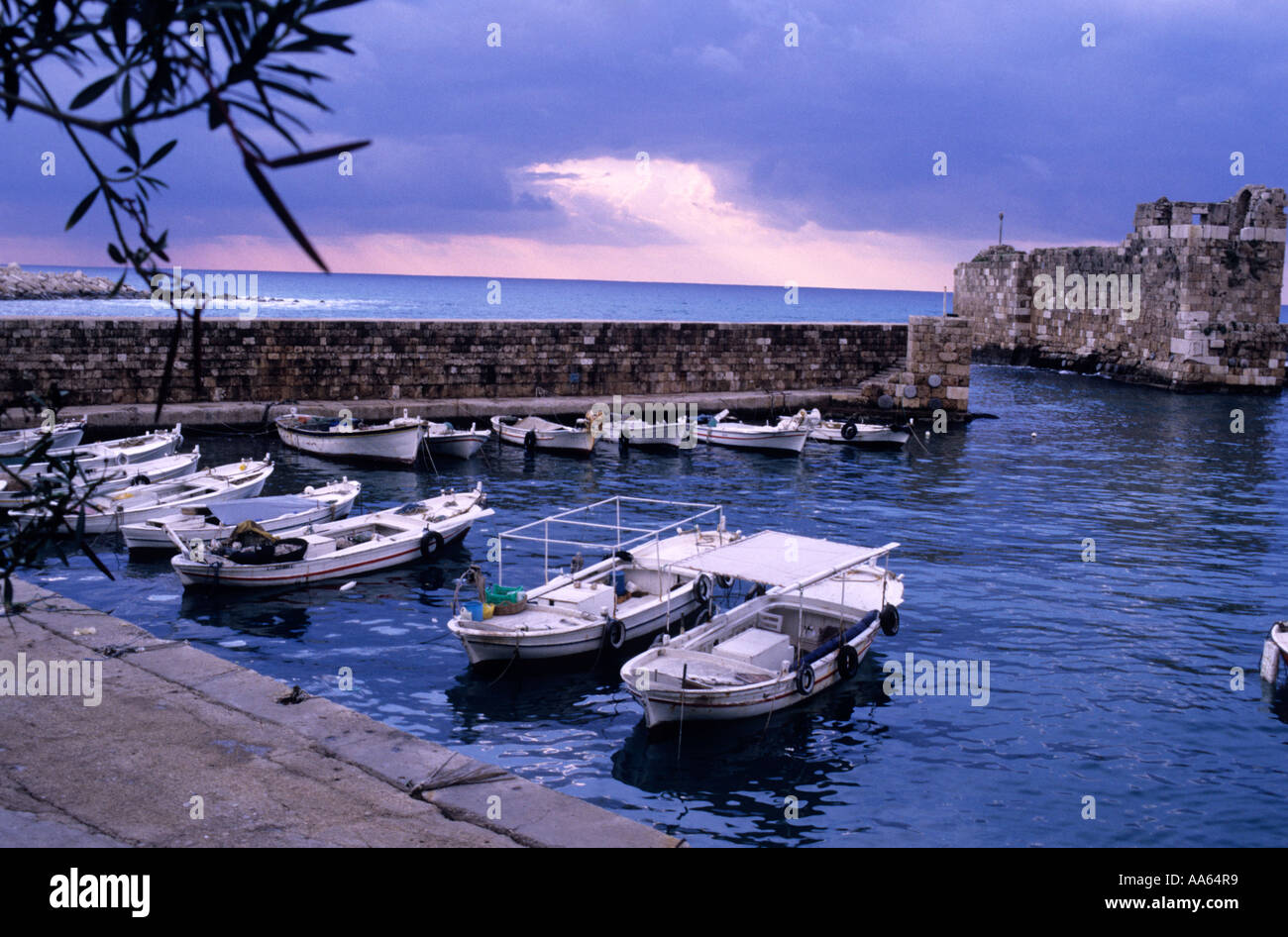 Port of Byblos Coastal town of Jbeil Lebanon Stock Photo - Alamy