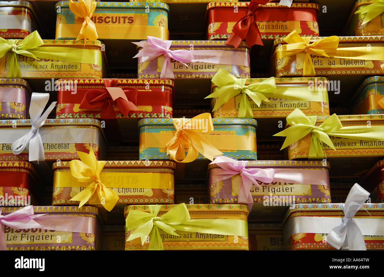 chocolate box display, france Stock Photo - Alamy