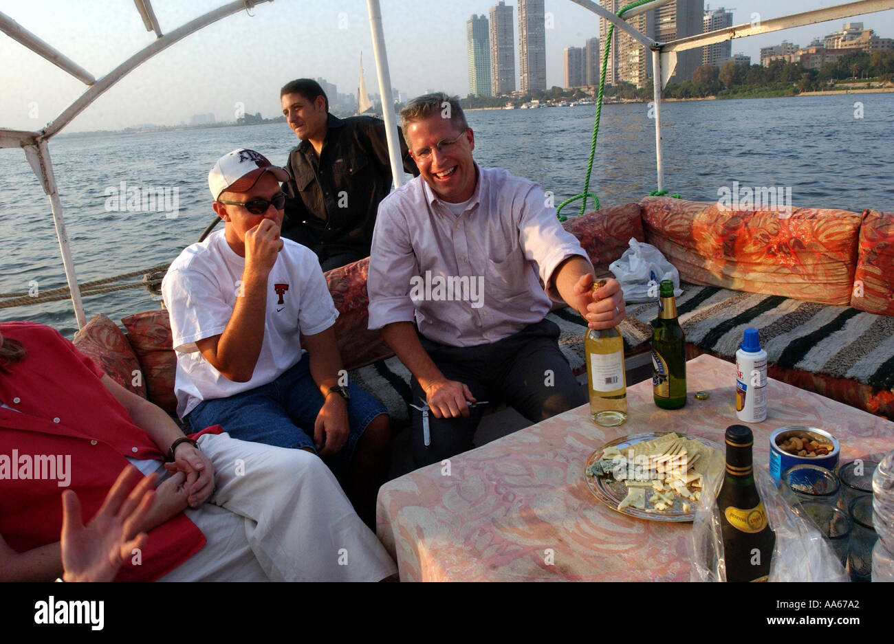 SGT Brett Long and LCDR Dr Daniel E Szumlas right take a felucca which ...