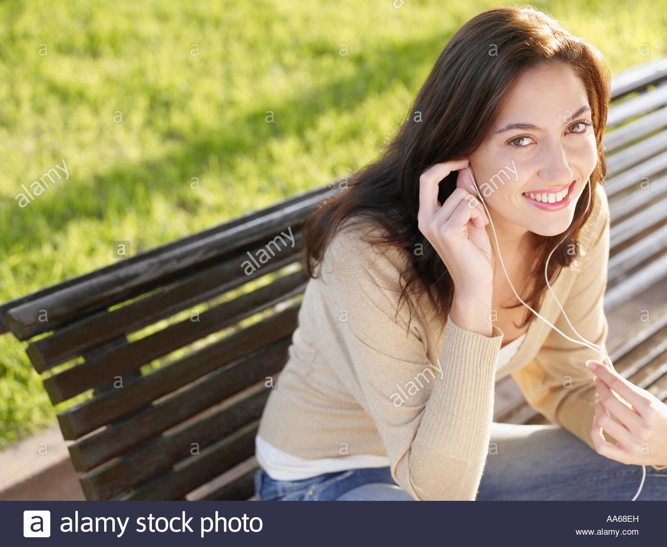 Old Woman Sitting Bench Facing Camera Stock Photos & Old Woman Sitting ...