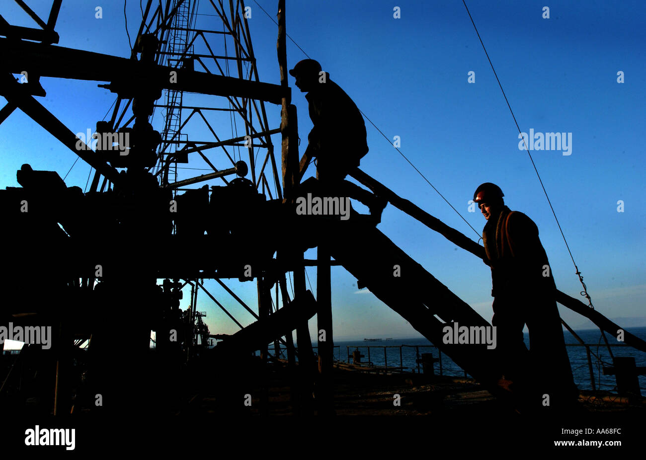 Baku oil workers hi-res stock photography and images - Alamy