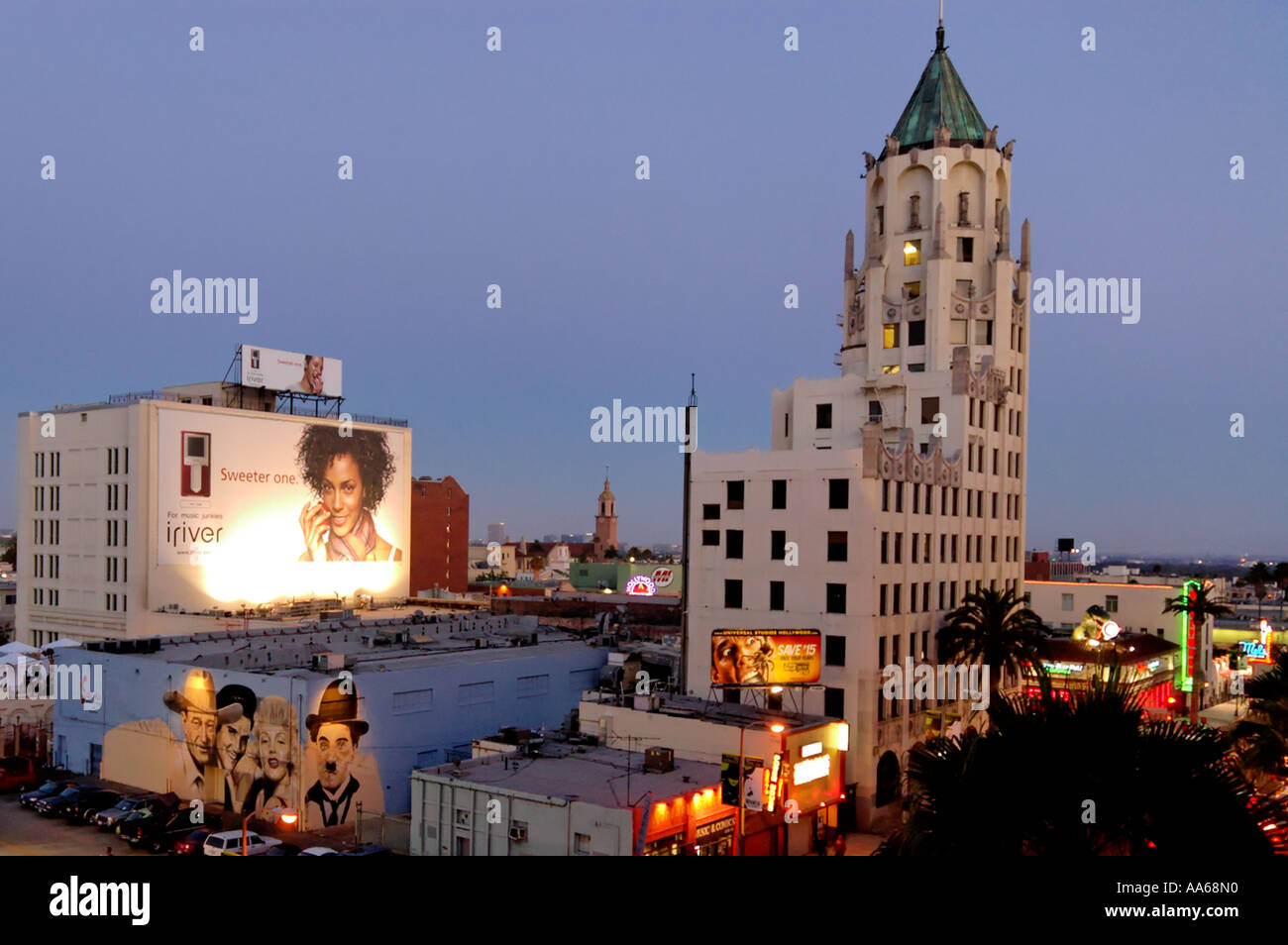 Aerial view of Hollywood California F0625B0080 Stock Photo - Alamy
